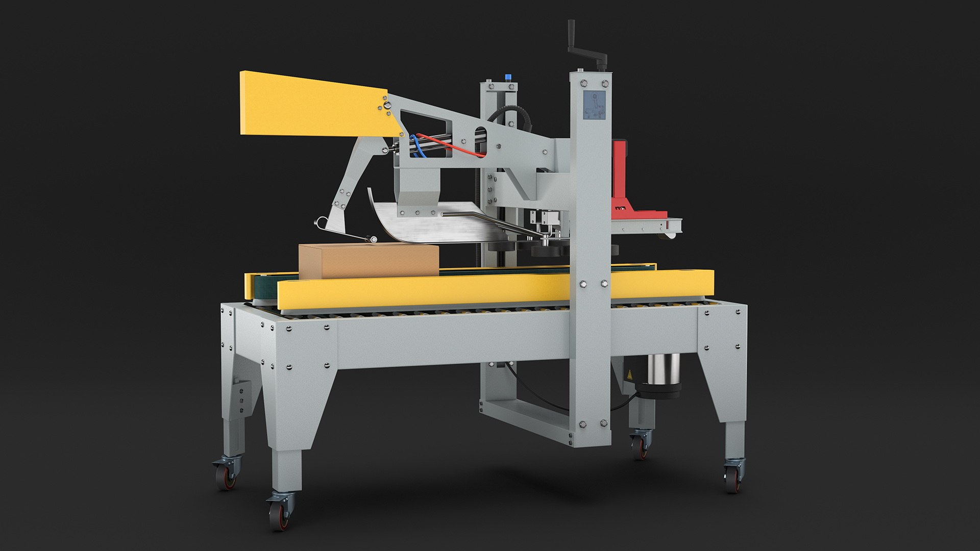 Auto Carton Packing Machine Yellow Rigged 3D Model - TurboSquid 2093471