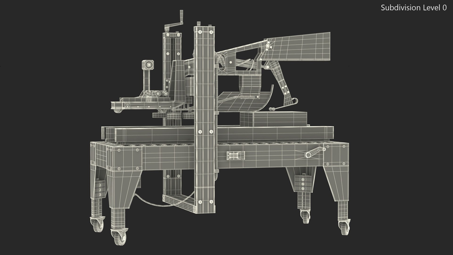 Auto Carton Packing Machine Yellow Rigged 3D model - TurboSquid 2093471