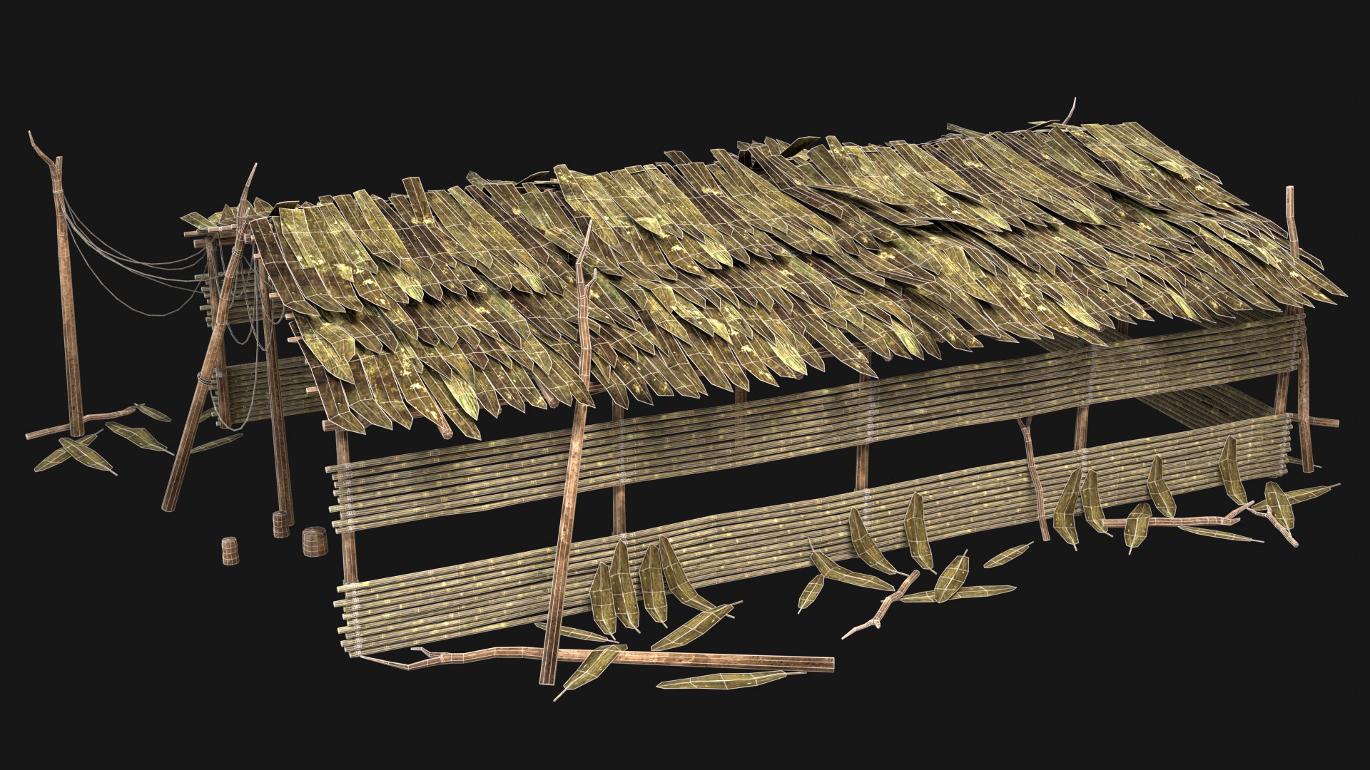 3D JUNGLE SWAMP HOUSE BUILDING COTTAGE HUT AAA COLLECTION Model ...