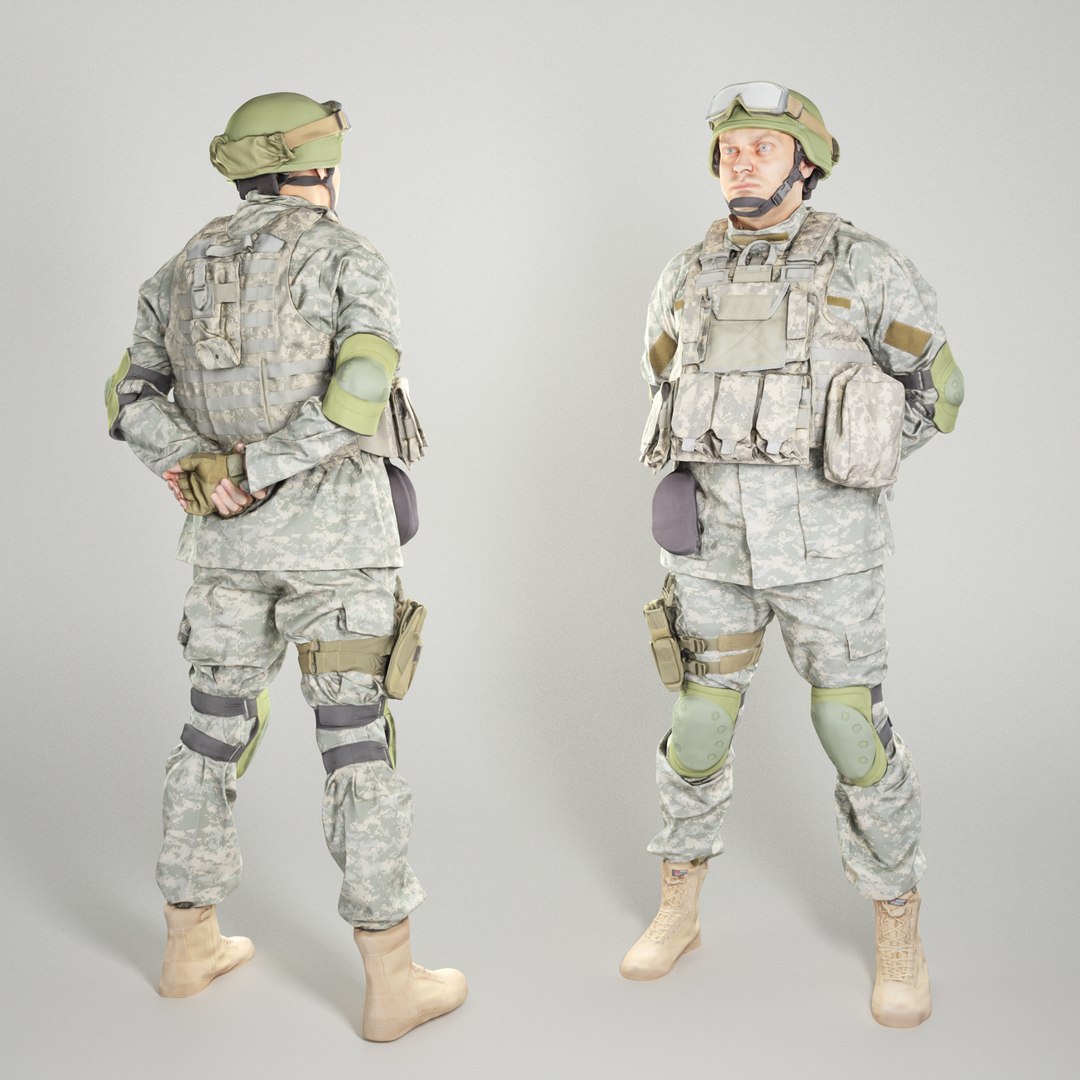 Equipped Soldier Military Uniform 3D Model - TurboSquid 1547412