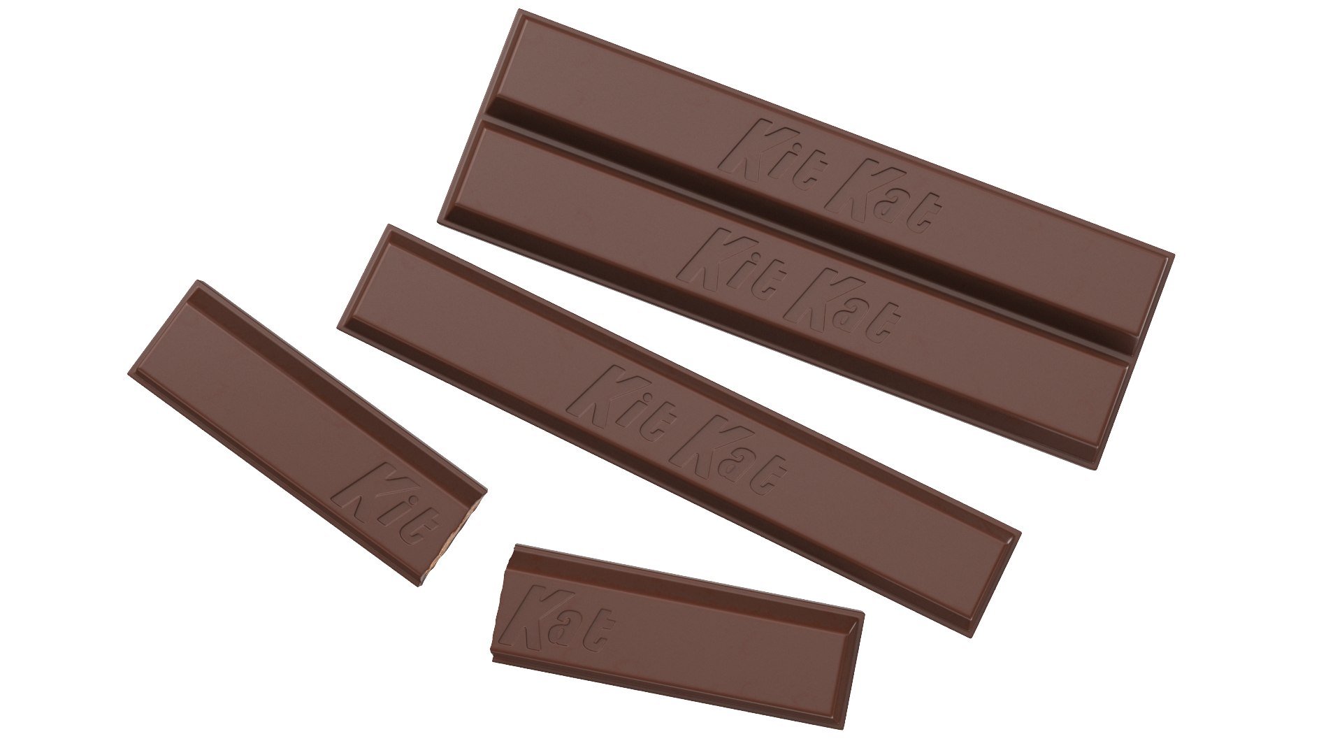Real Kitkat Chocolate Bars 3D Model - TurboSquid 1563042