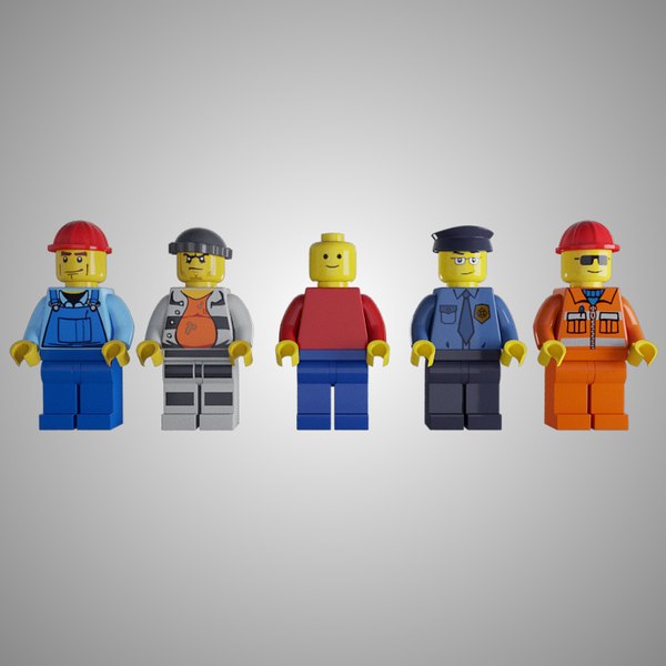 set lego characters 3d max