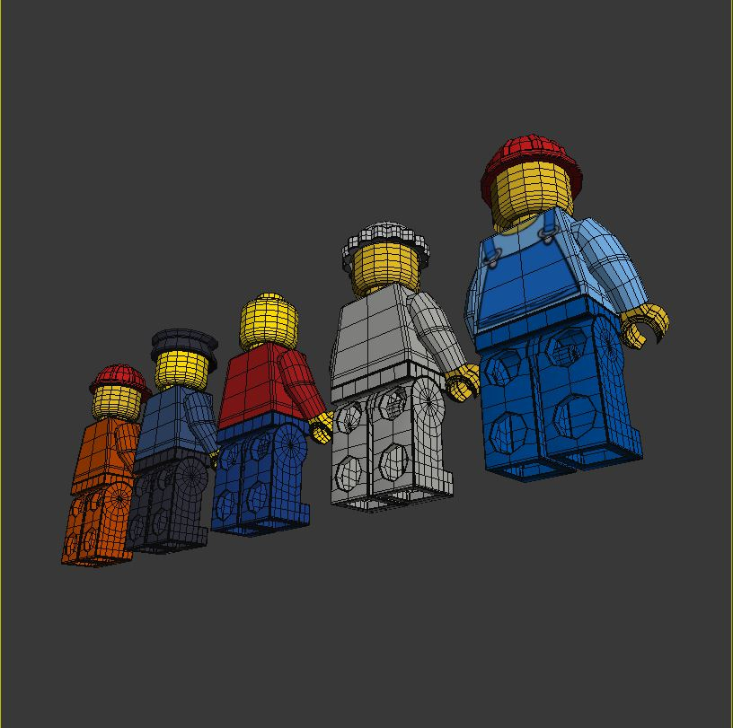 set lego characters 3d max