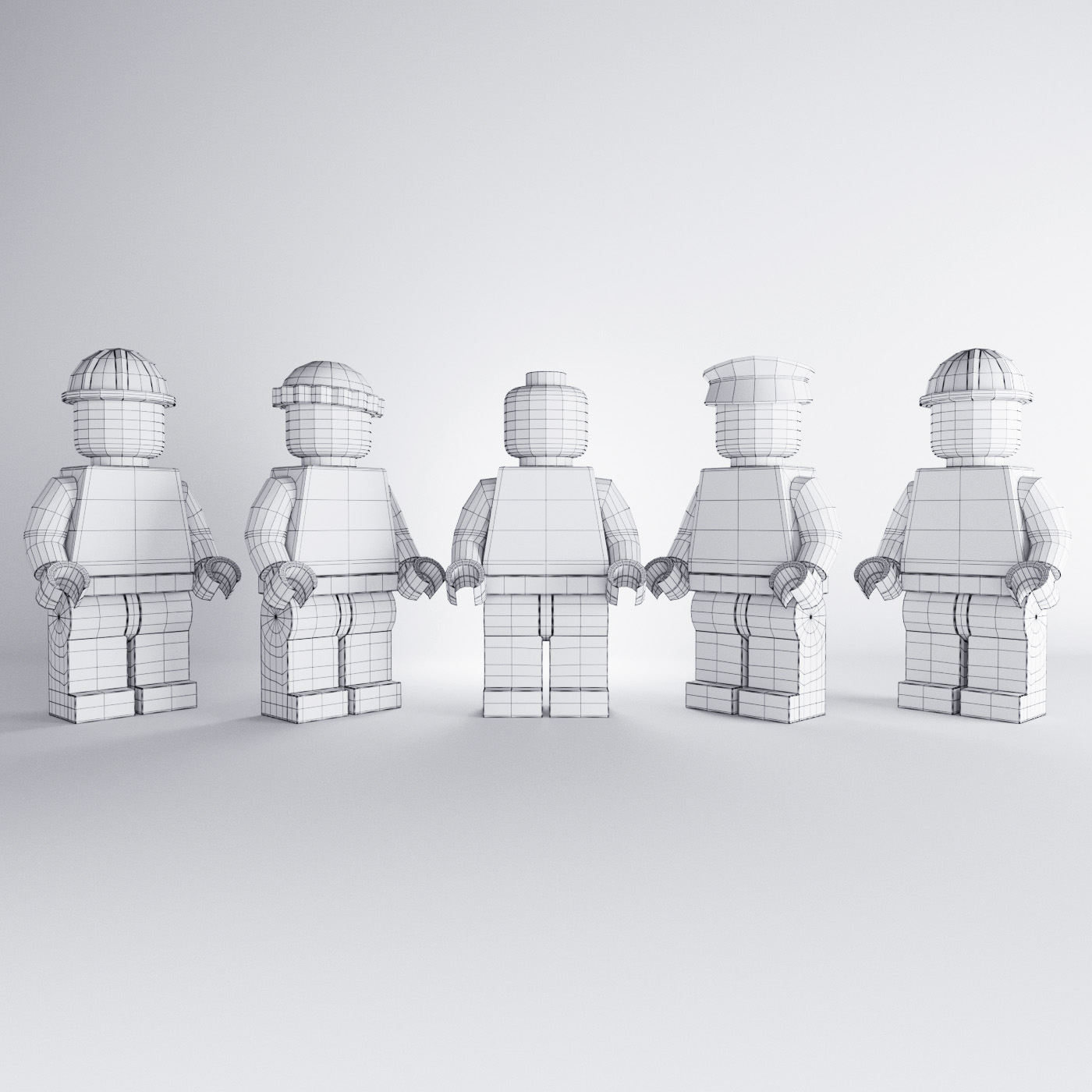 set lego characters 3d max
