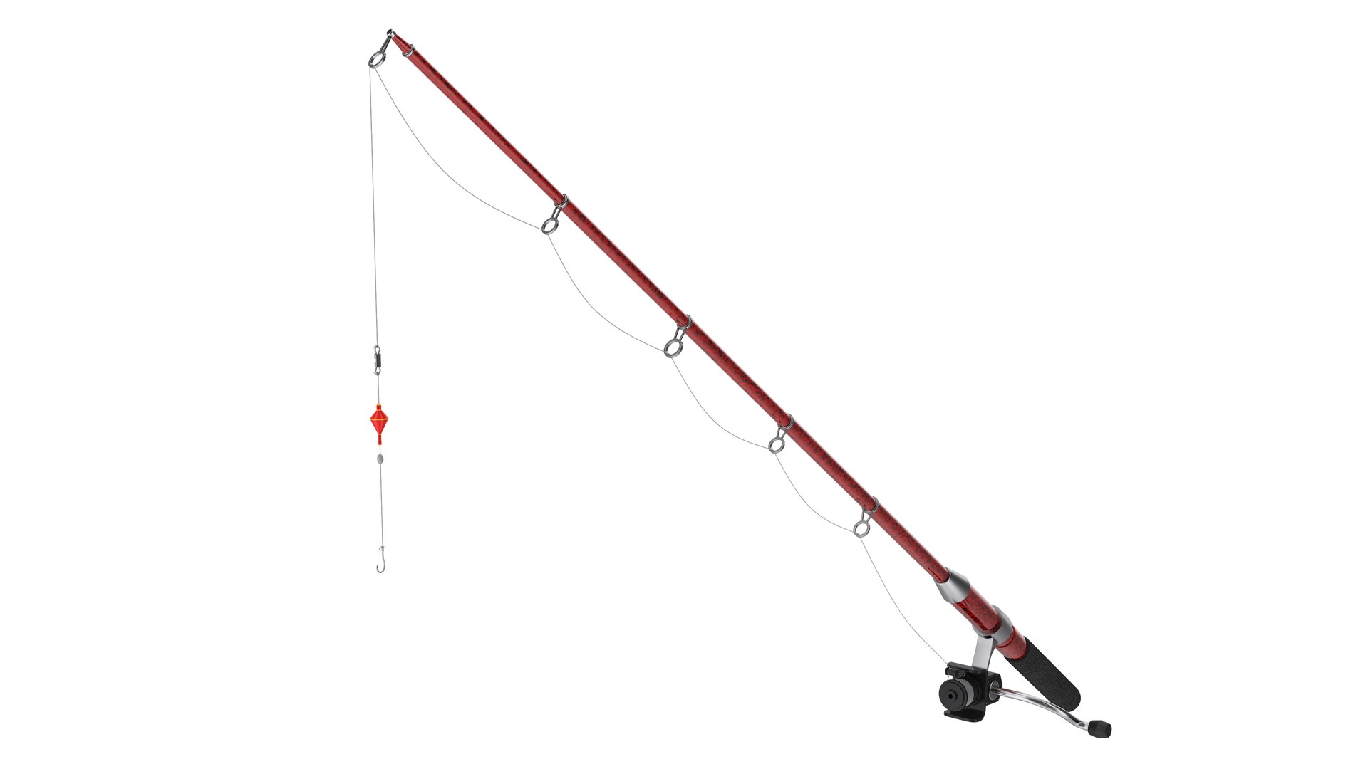Fishing Rod And Hook 3D - TurboSquid 2282390