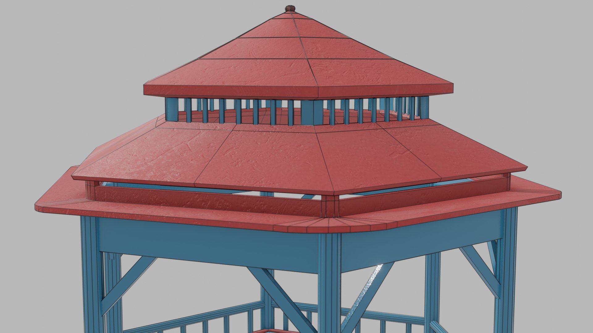 3D Low Poly Gazebo Model - TurboSquid 1944304