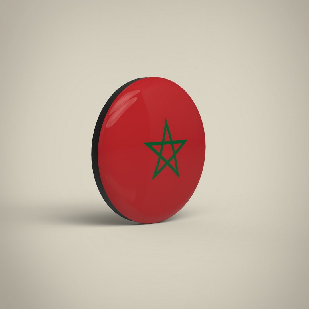 3D Morocco Badge Model - TurboSquid 1821528