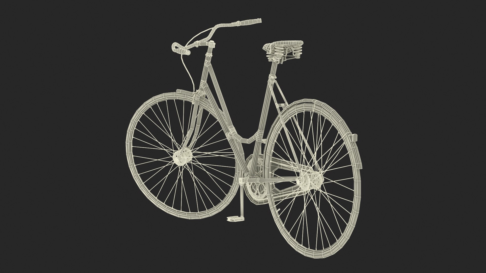 3D Vintage City Bicycle Rigged Model - TurboSquid 2287592
