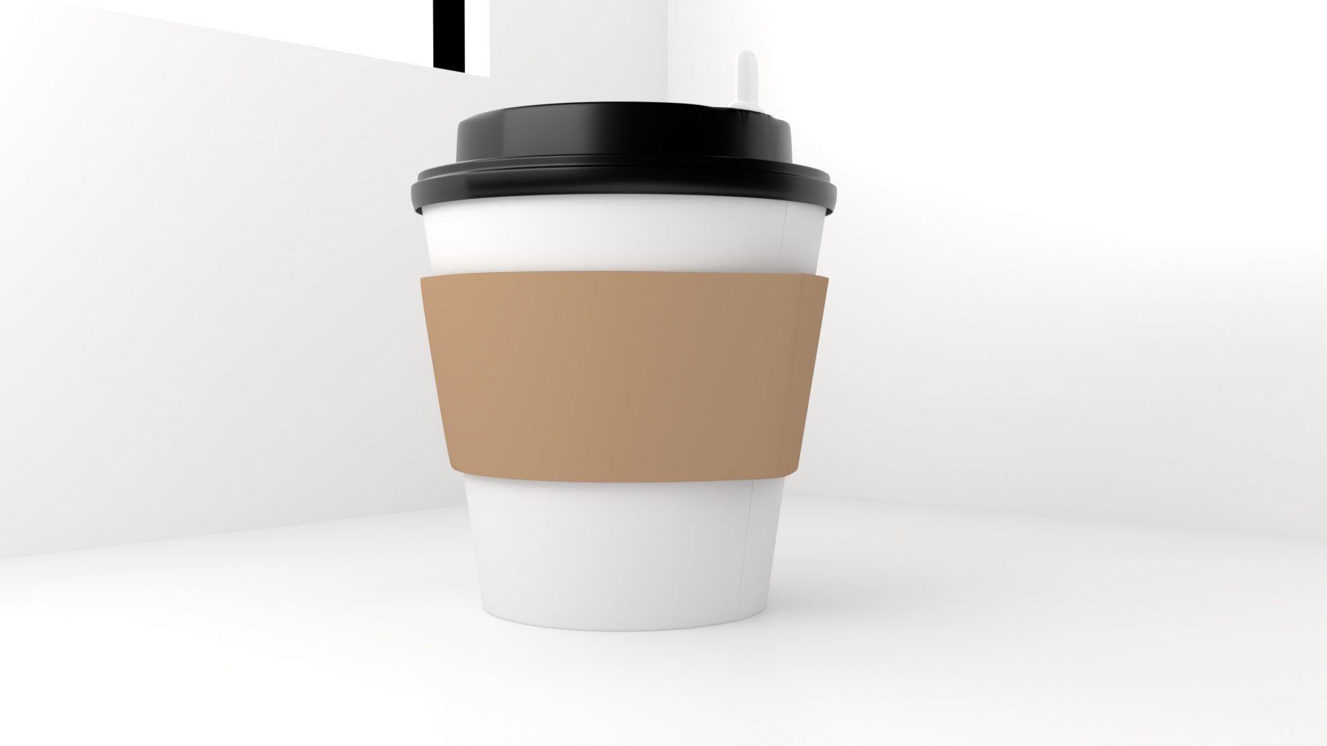 Small Paper Cup with Java Jacket and Stopper 3D model - TurboSquid 1766403
