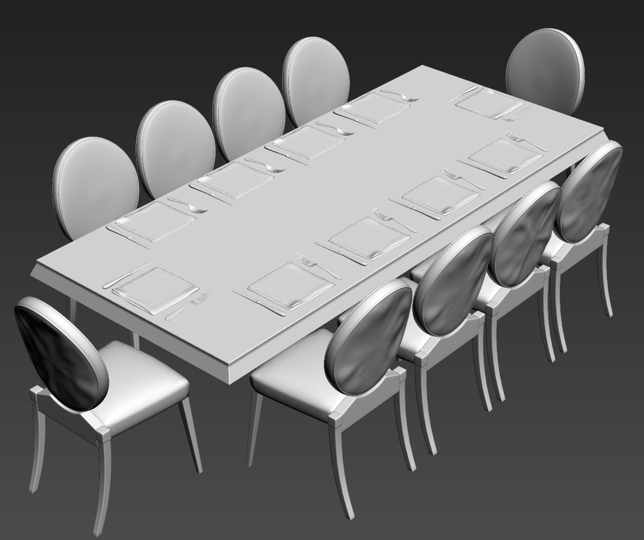 dining table 3d max