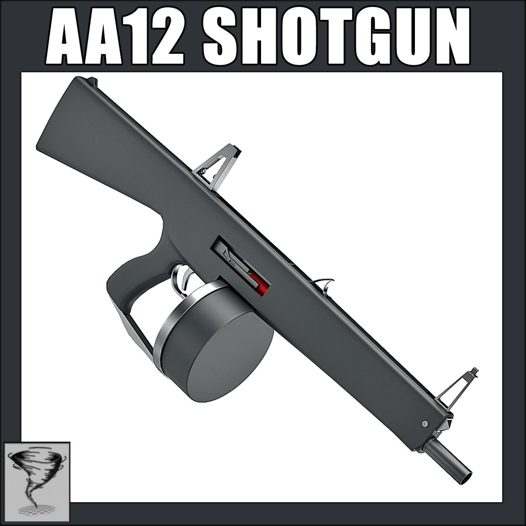 3d Model Of Aa12 Shotgun