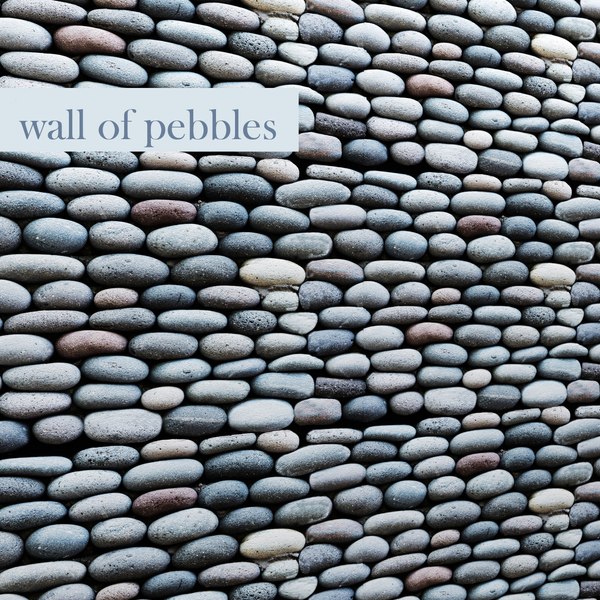 3d model of wall pebbles