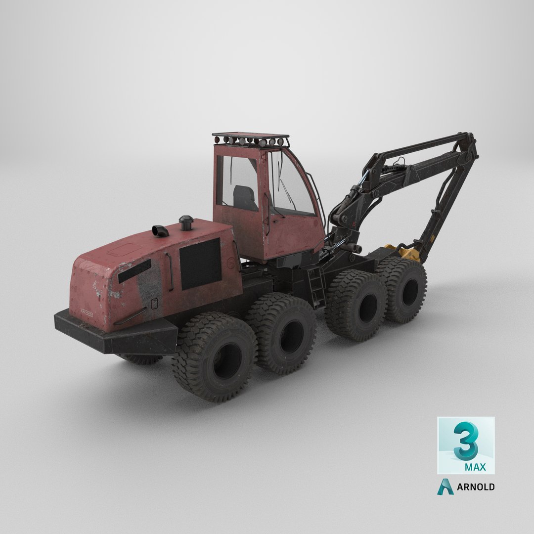 3D Model Generic Modern Forestry Harvester - Old - TurboSquid 2123000