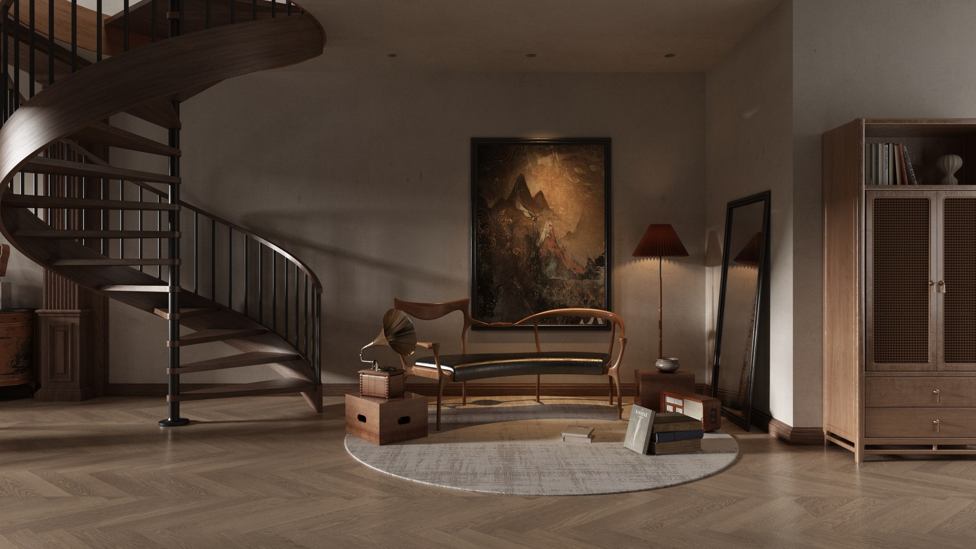 Stylish living room style design 3D model - TurboSquid 2175670