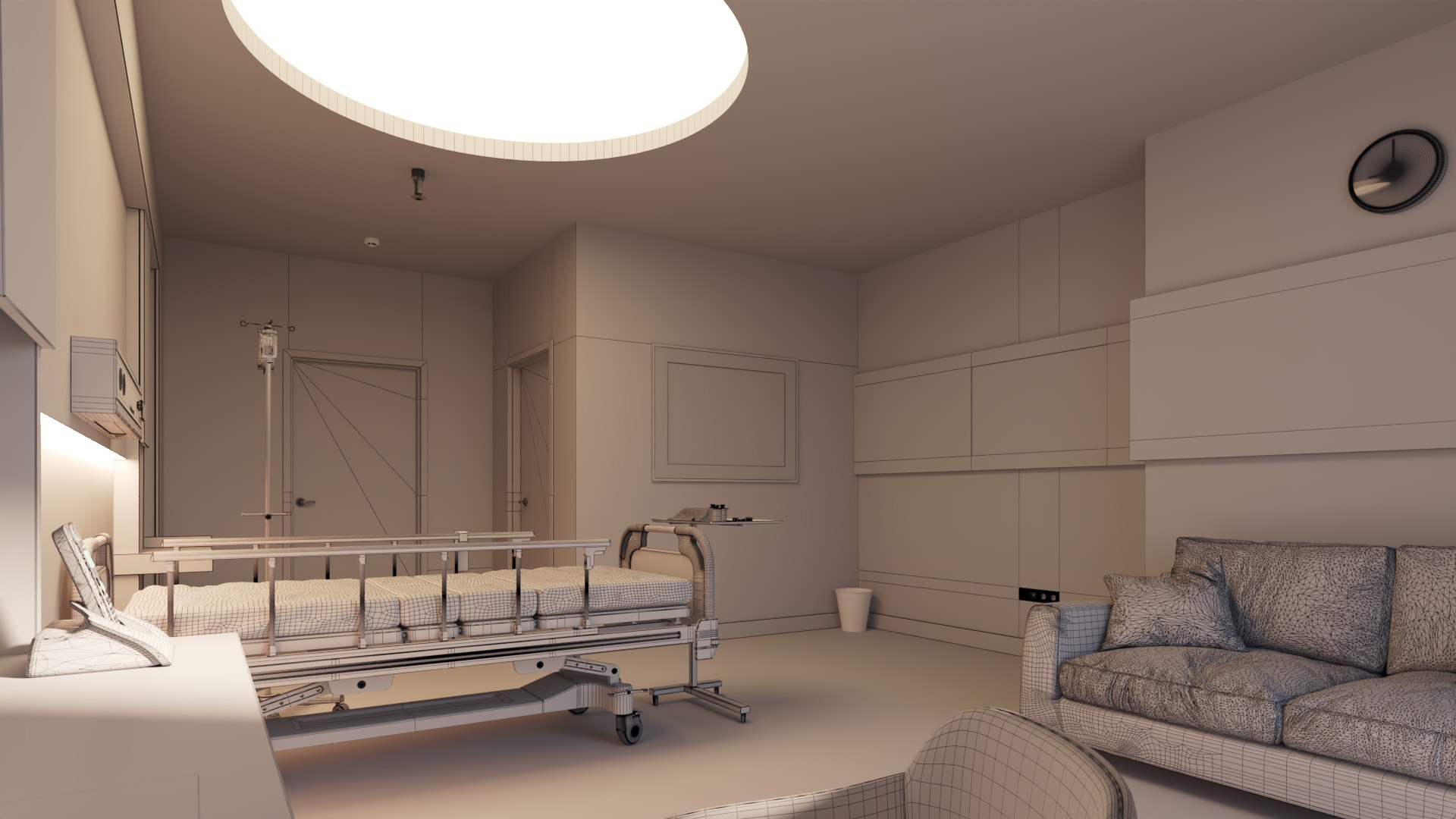 Hospital Room Scene Interior 3D - TurboSquid 1659418