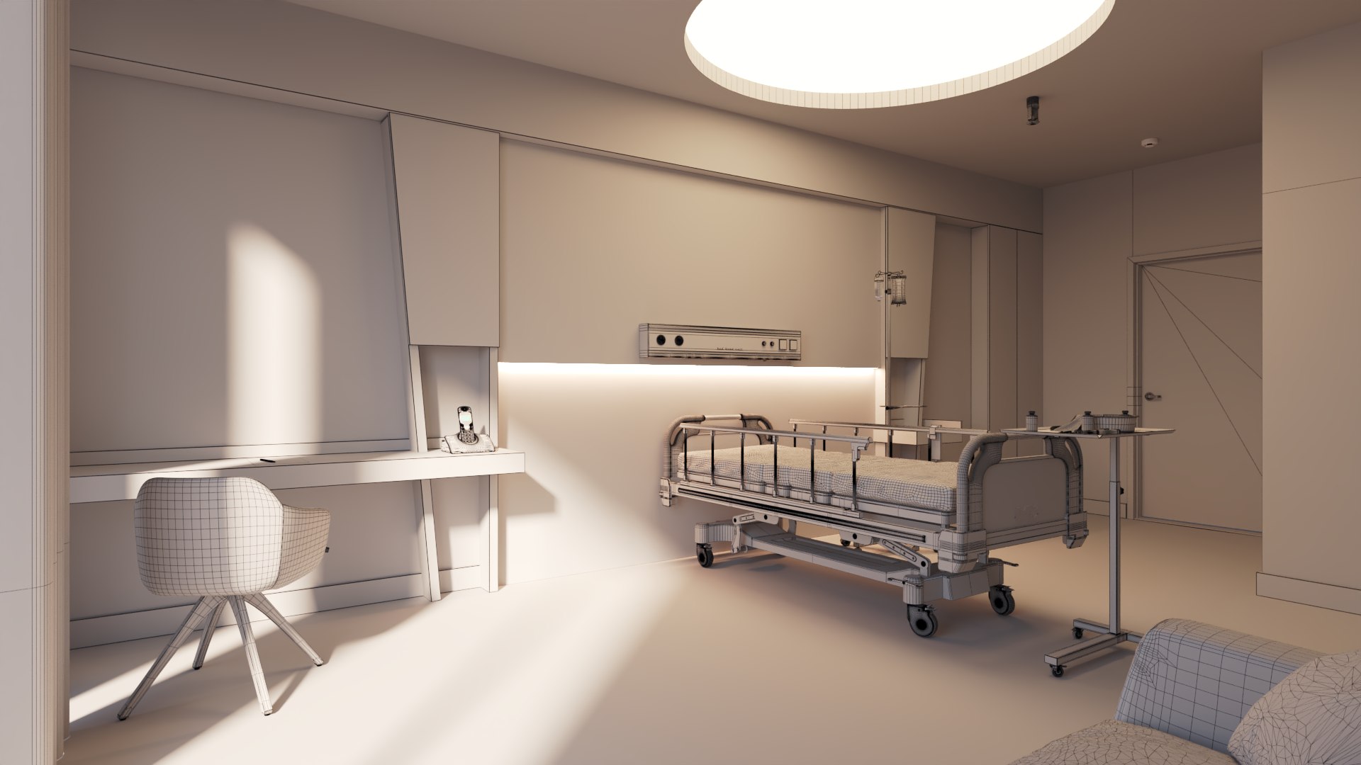 Hospital Room Scene Interior 3D - TurboSquid 1659418