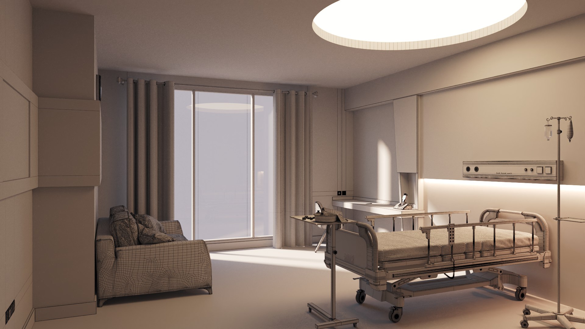 Hospital Room Scene Interior 3D - TurboSquid 1659418