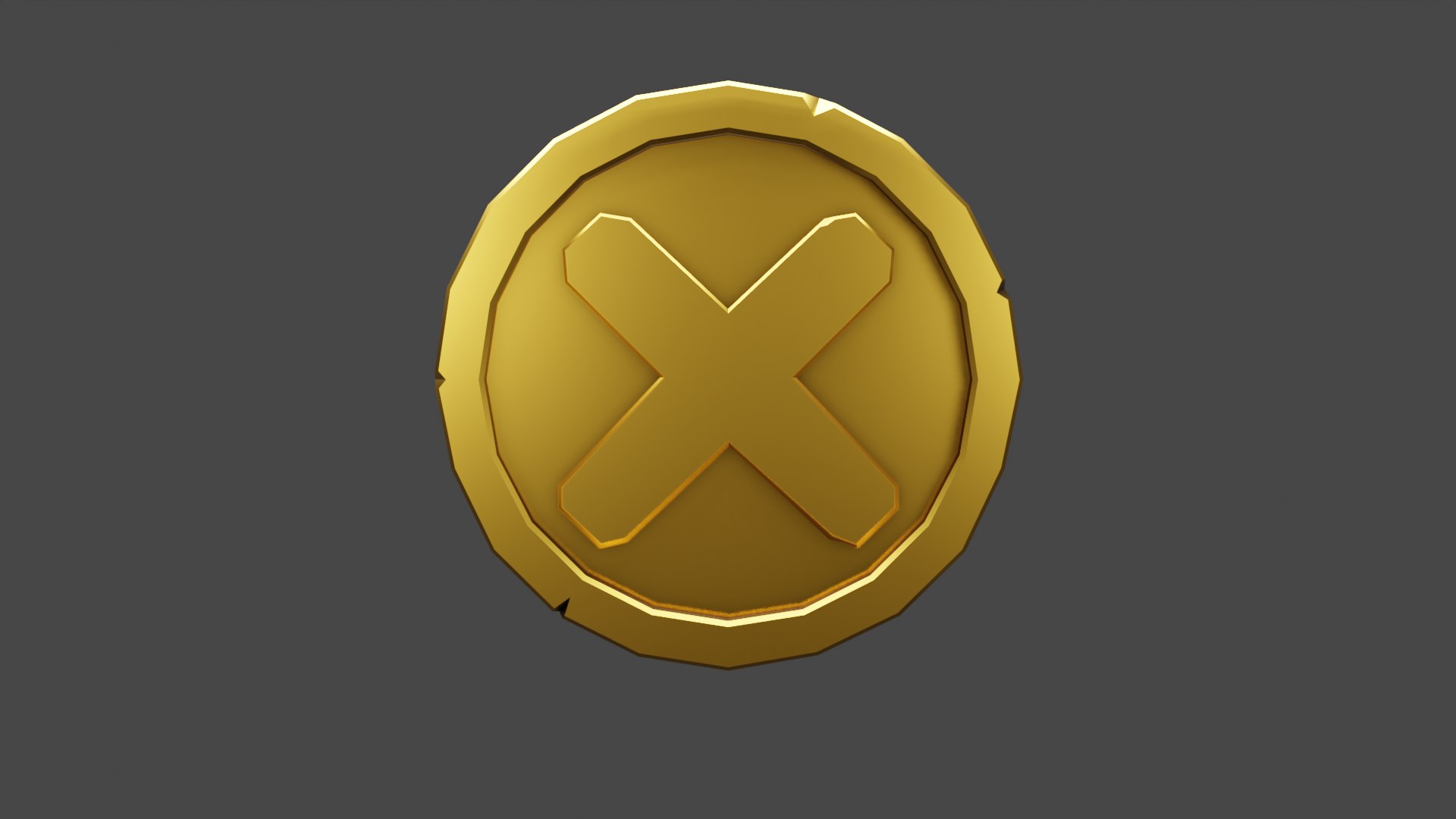 3D Model Double Sided Cross Doubloon - TurboSquid 2071950