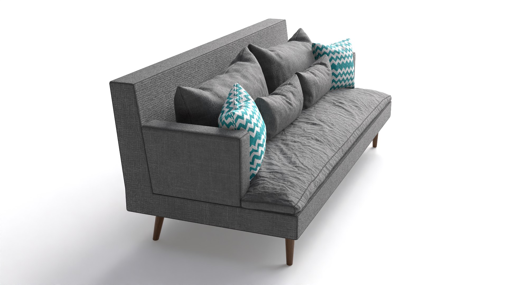 High Poly And Low Poly Couch -Sofa ArchViz And Game Ready Asset 3D ...