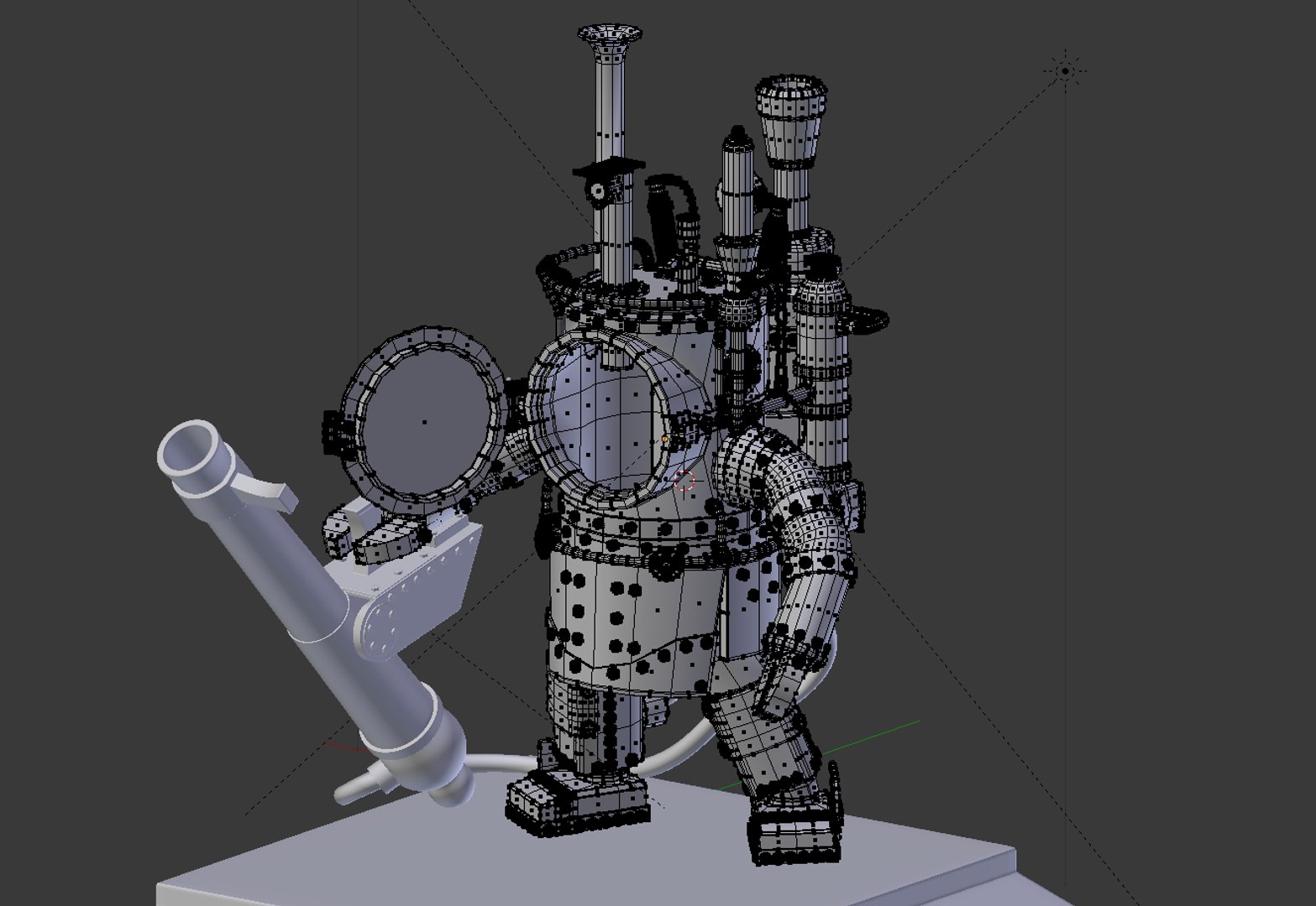 3d Steampunk Robot Model