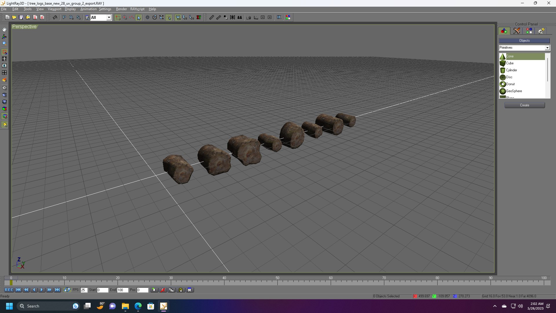 3D Tree Logs Low Poly Model - TurboSquid 2074955