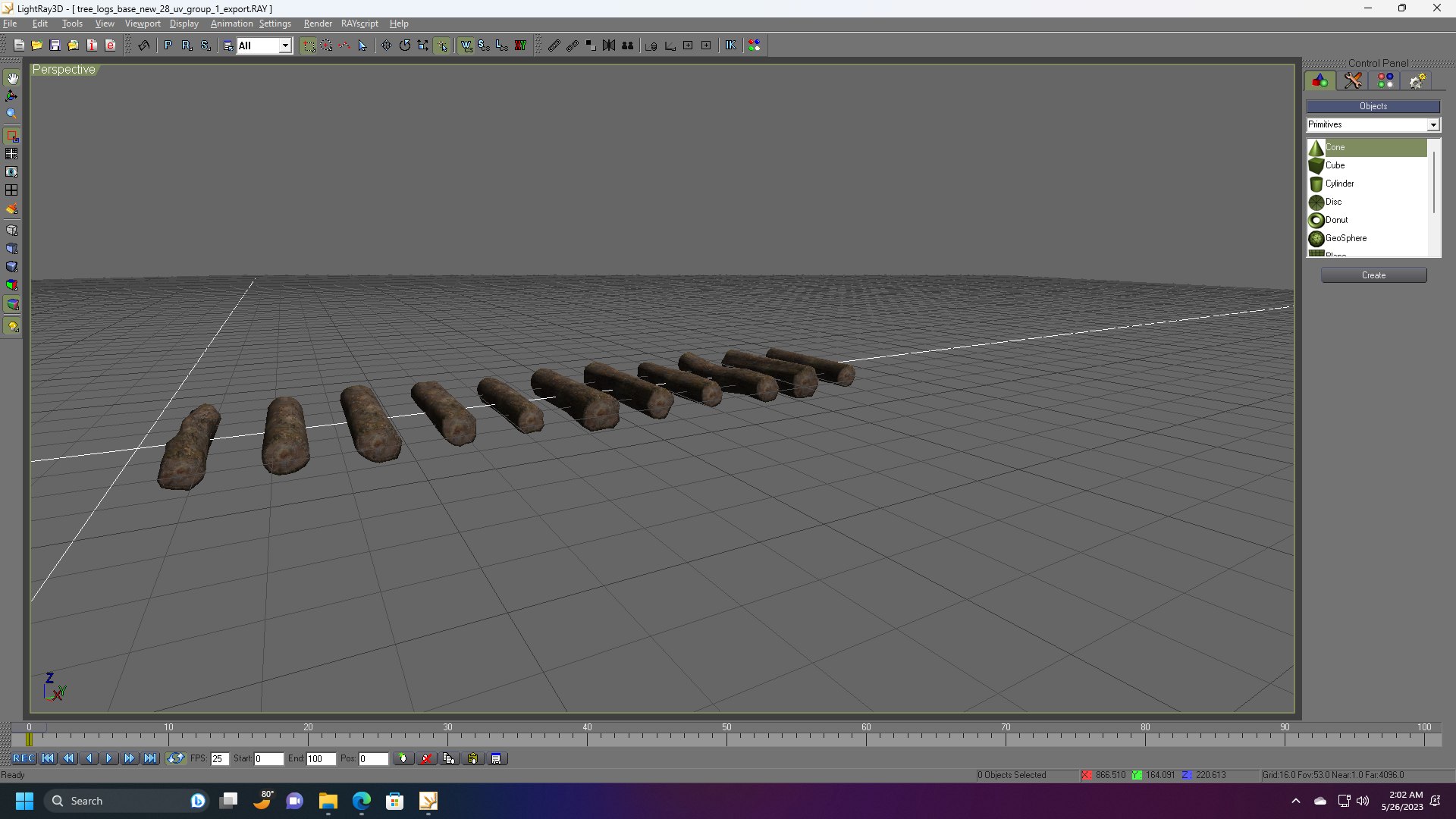 3D Tree Logs Low Poly Model - TurboSquid 2074955