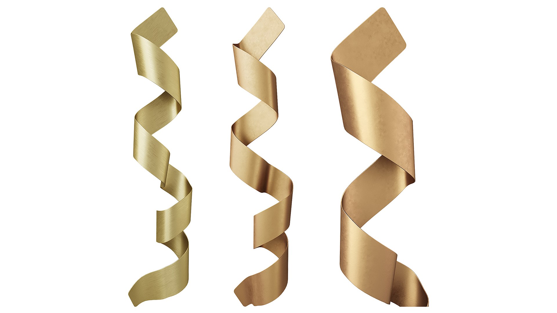 3D Model Abstract Metal Ribbon Wall Sculpture - TurboSquid 2310397