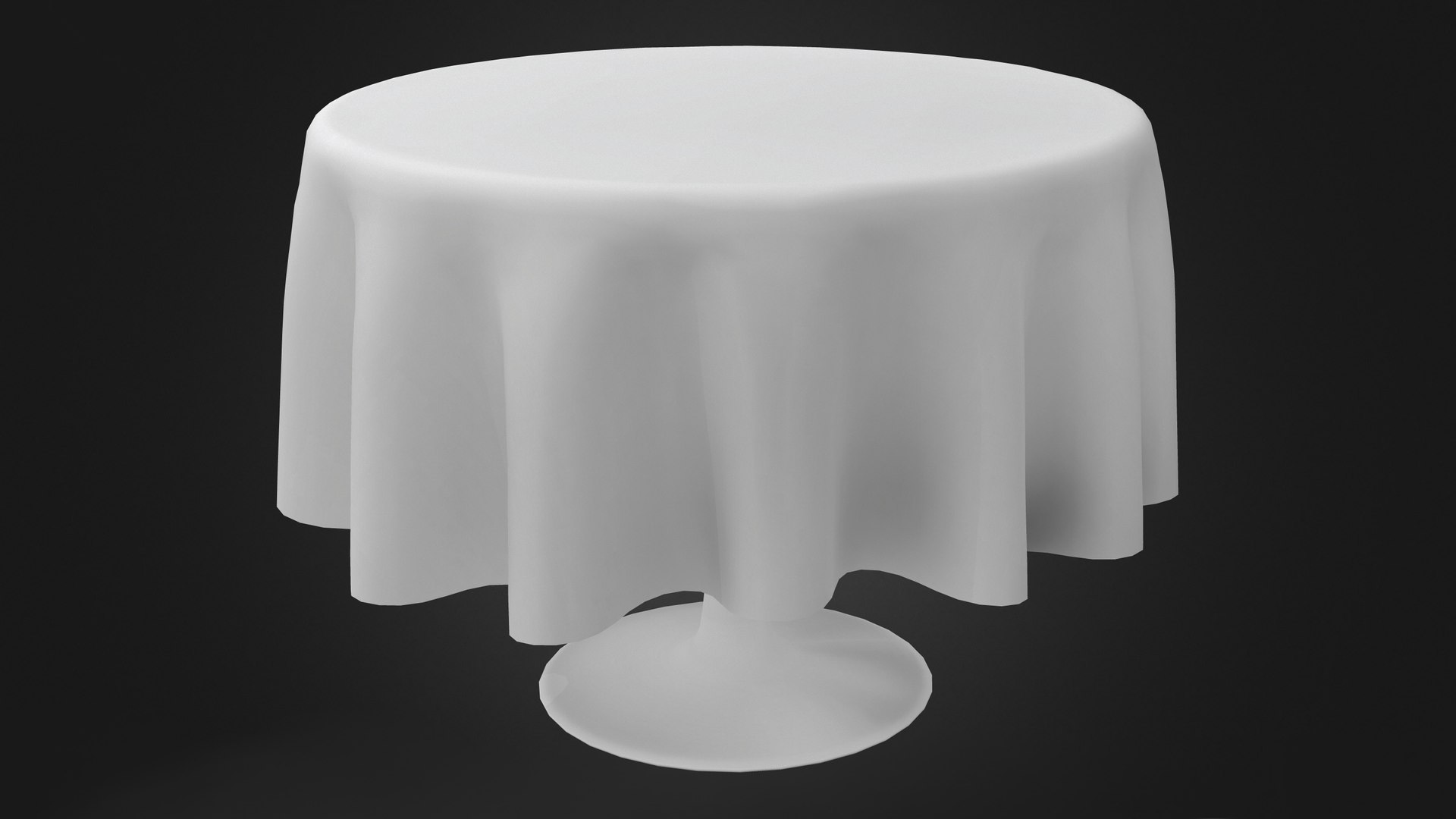 Round Table With Table Cloth 3D Model - TurboSquid 1860868