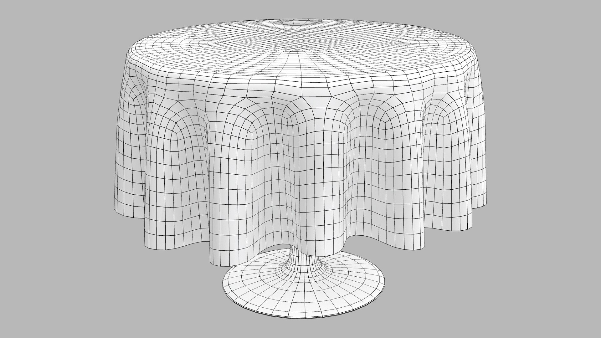 Round Table With Table Cloth 3D Model - TurboSquid 1860868