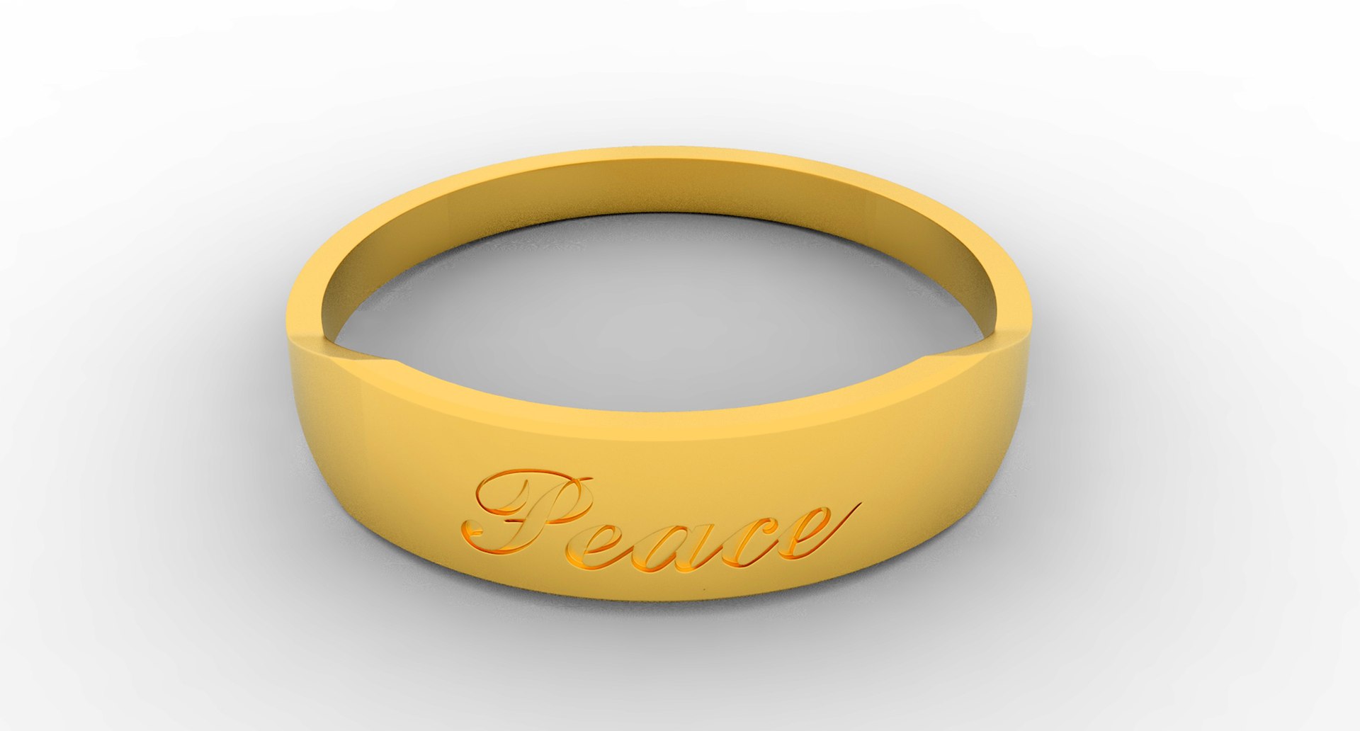 3D Peace Ring Female Gold - TurboSquid 1916661