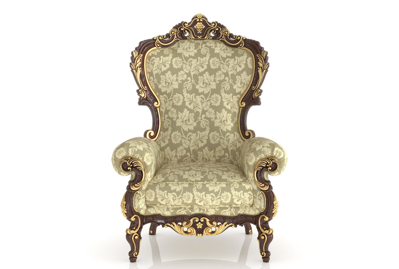 Golden Rococo Throne By Modenese 3D Model - TurboSquid 2290947