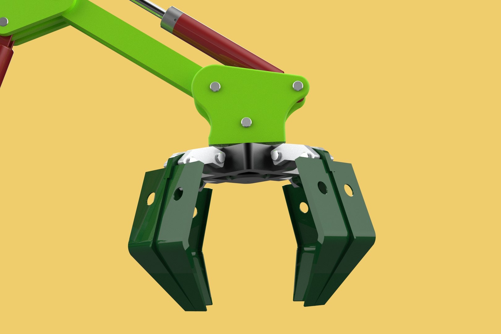 LINK HYDRAULIC THUMB KNUCKLE BOOM ARM CRANE LIFTING ATTACHMENT 3D ...