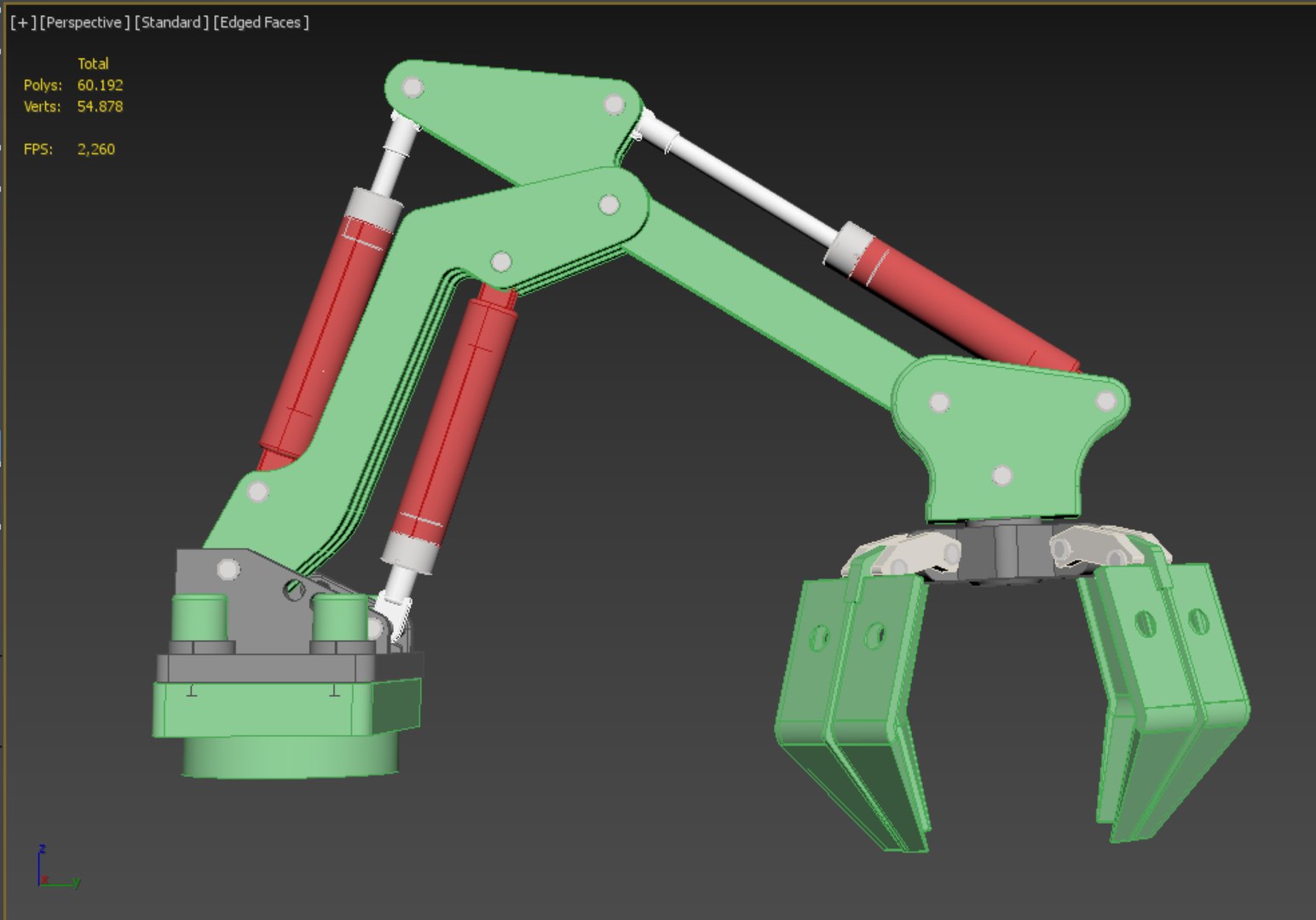 LINK HYDRAULIC THUMB KNUCKLE BOOM ARM CRANE LIFTING ATTACHMENT 3D ...