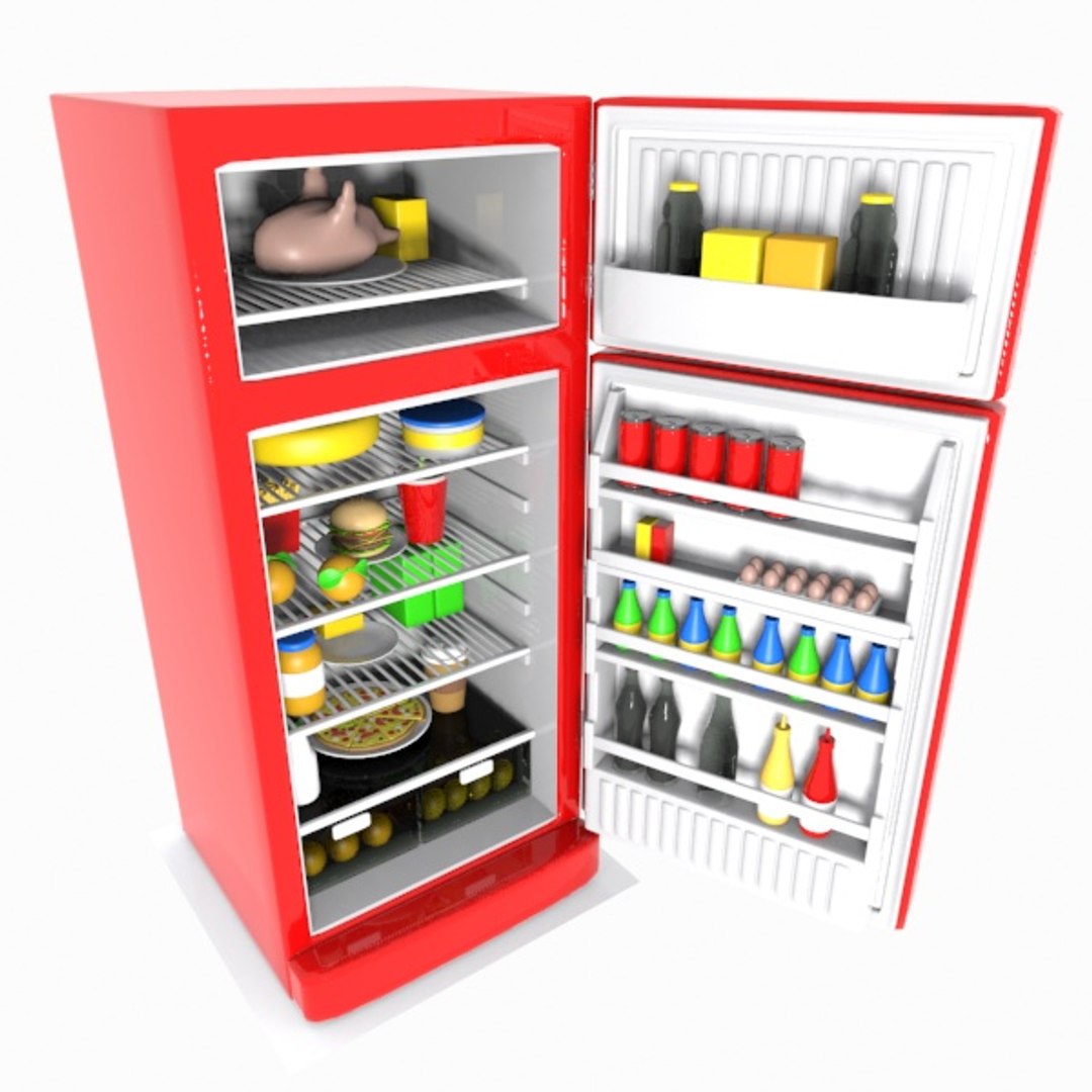 Cartoon Refrigerator Toon 3d 3ds