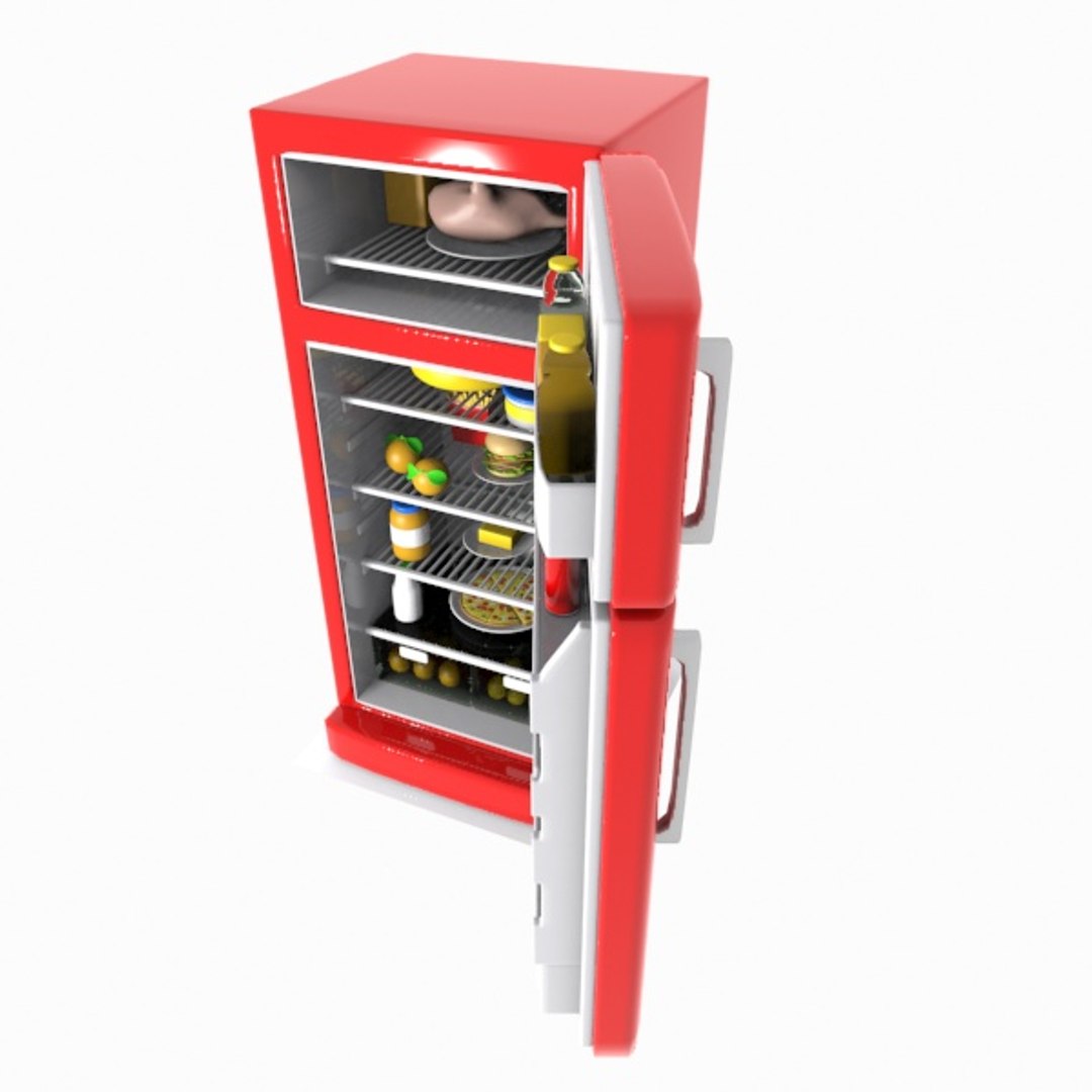 Cartoon Refrigerator Toon 3d 3ds