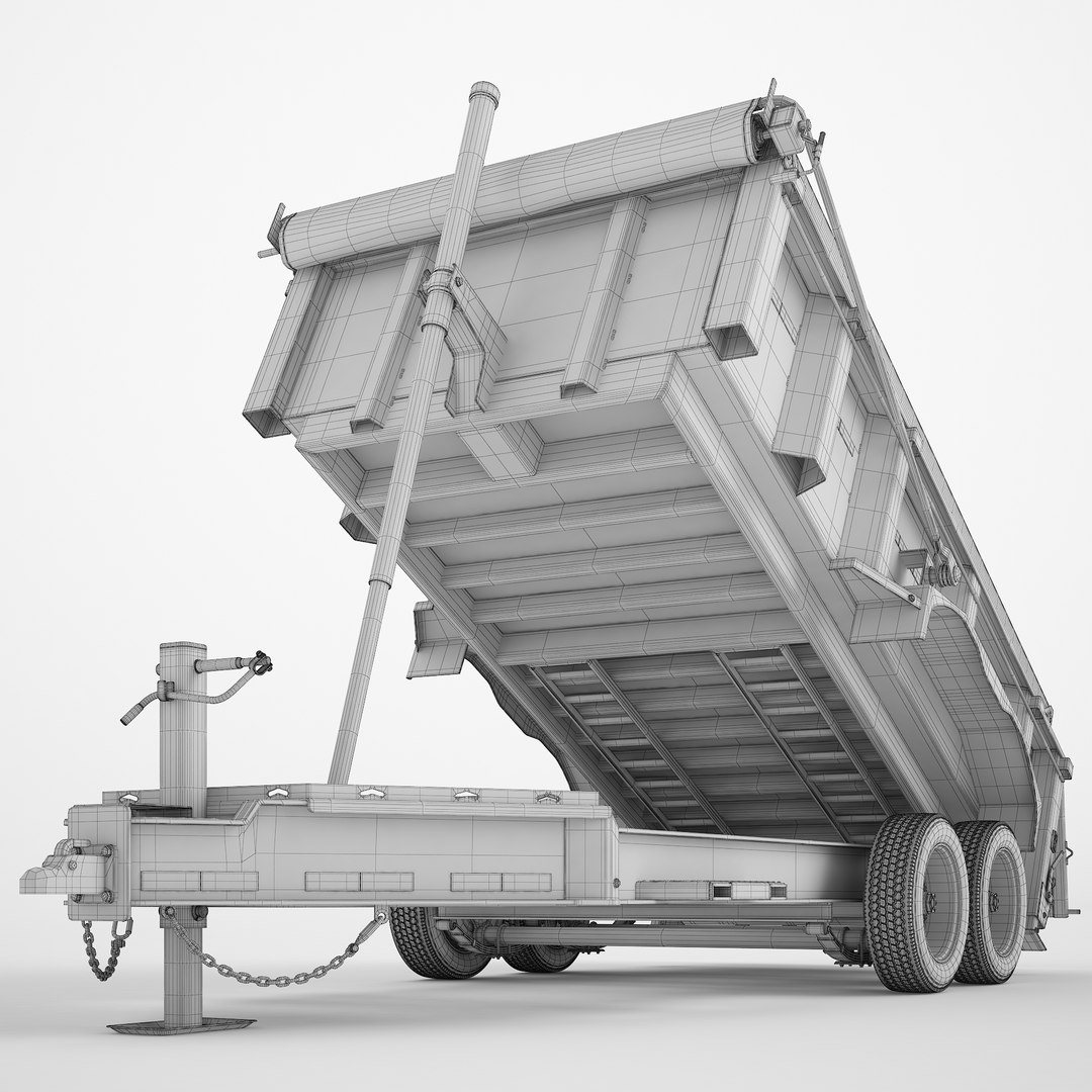 3D Dump Trailer Open 02 Model - TurboSquid 2223462