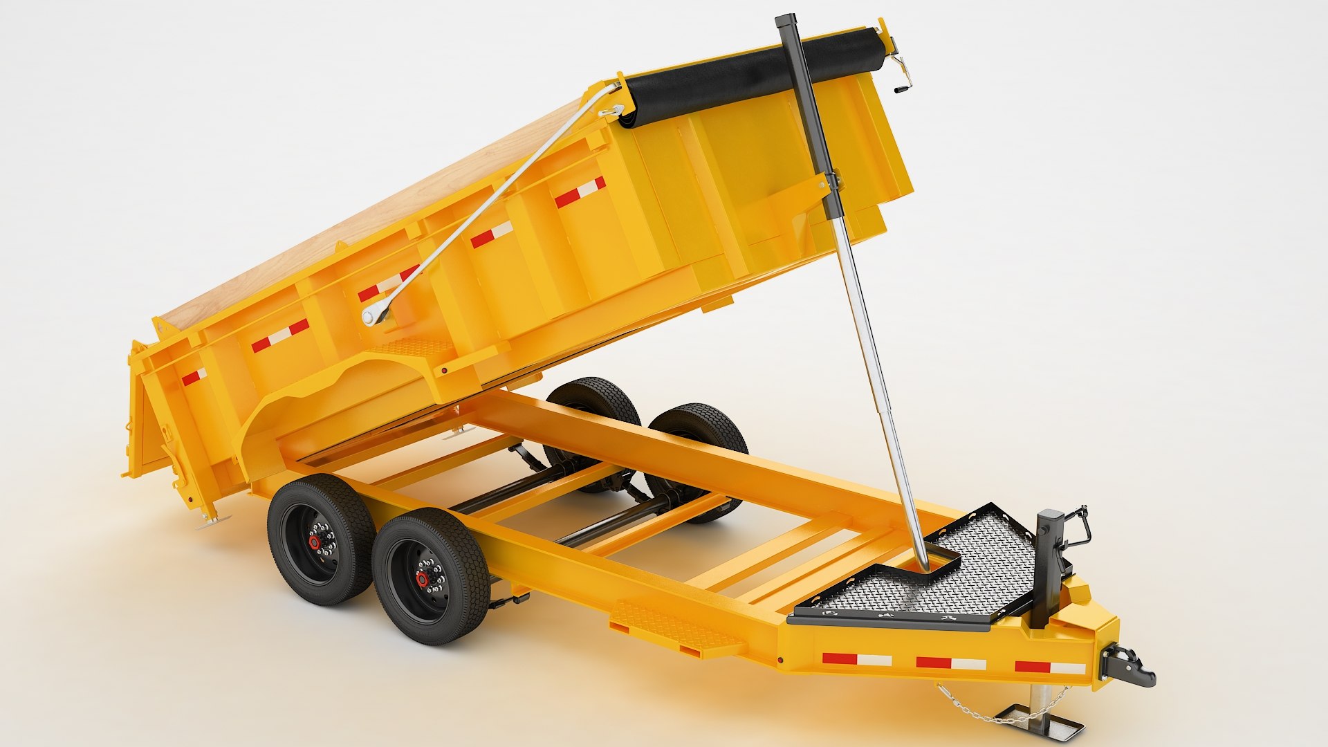 3D Dump Trailer Open 02 Model - TurboSquid 2223462