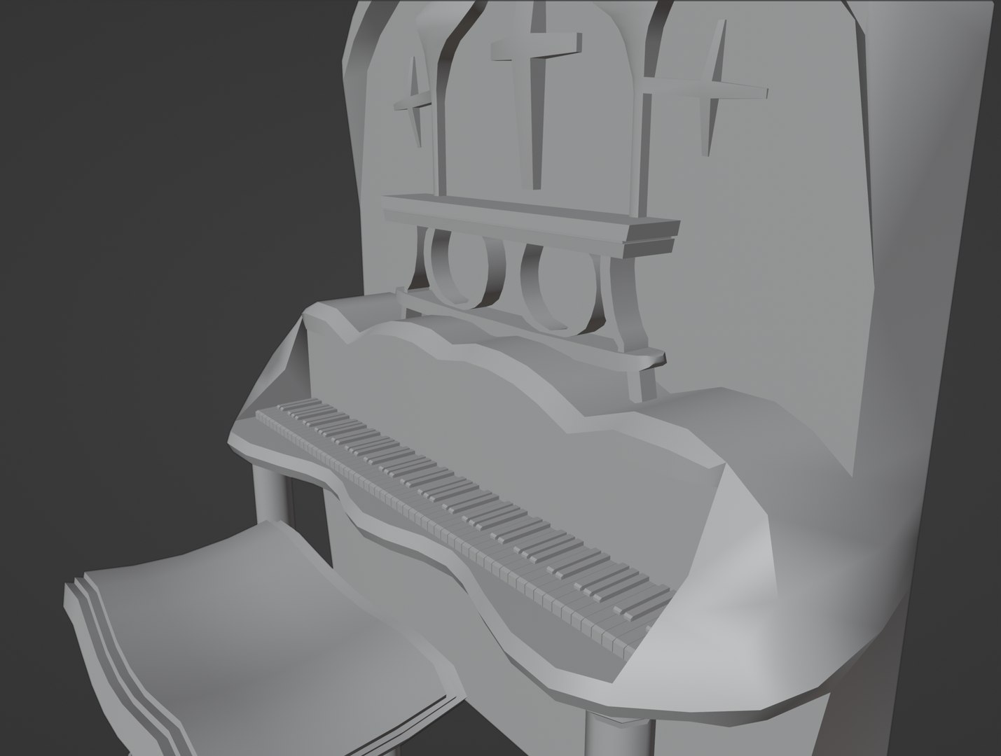 Gothic Piano 3D Model - TurboSquid 2319184