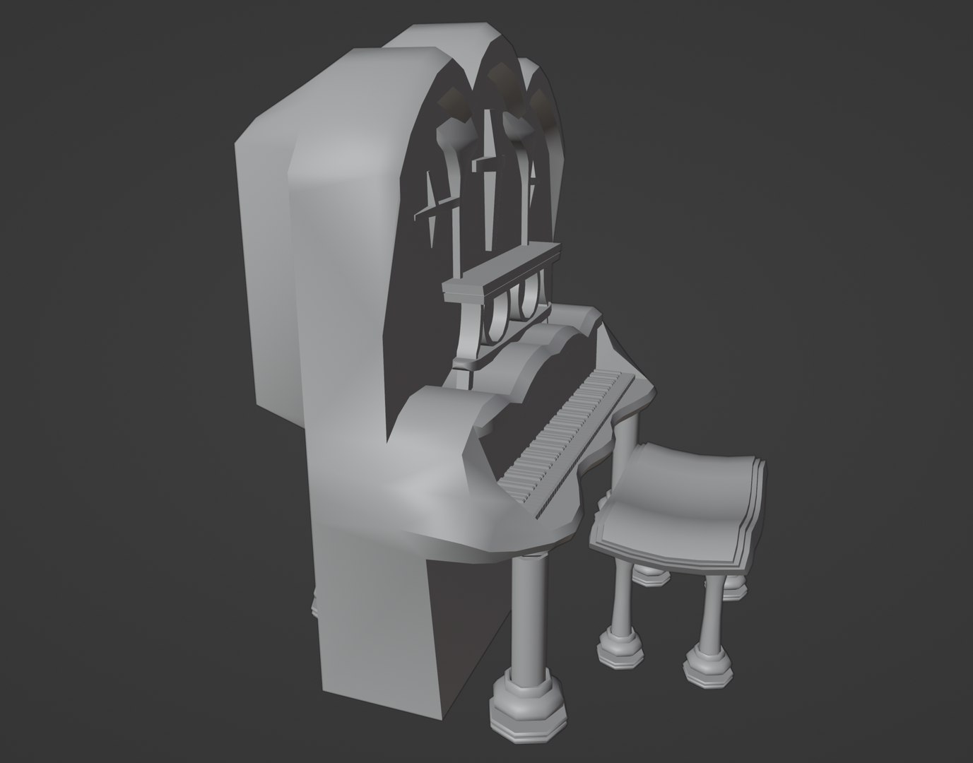 Gothic Piano 3D Model - TurboSquid 2319184
