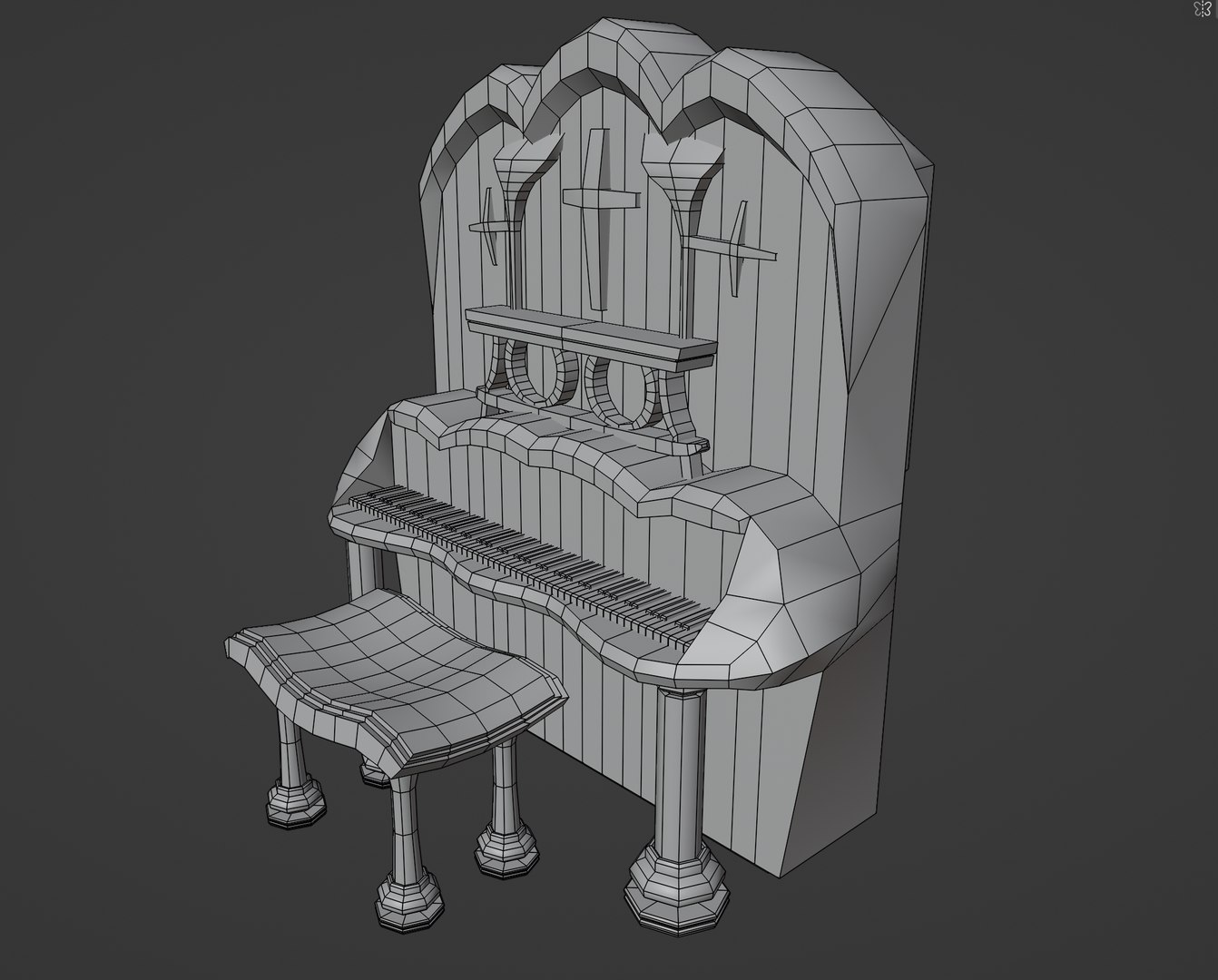 Gothic Piano 3D Model - TurboSquid 2319184