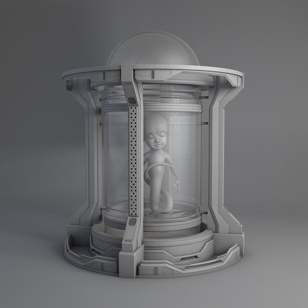 3D Scifi Incubator Alien - TurboSquid 1371053