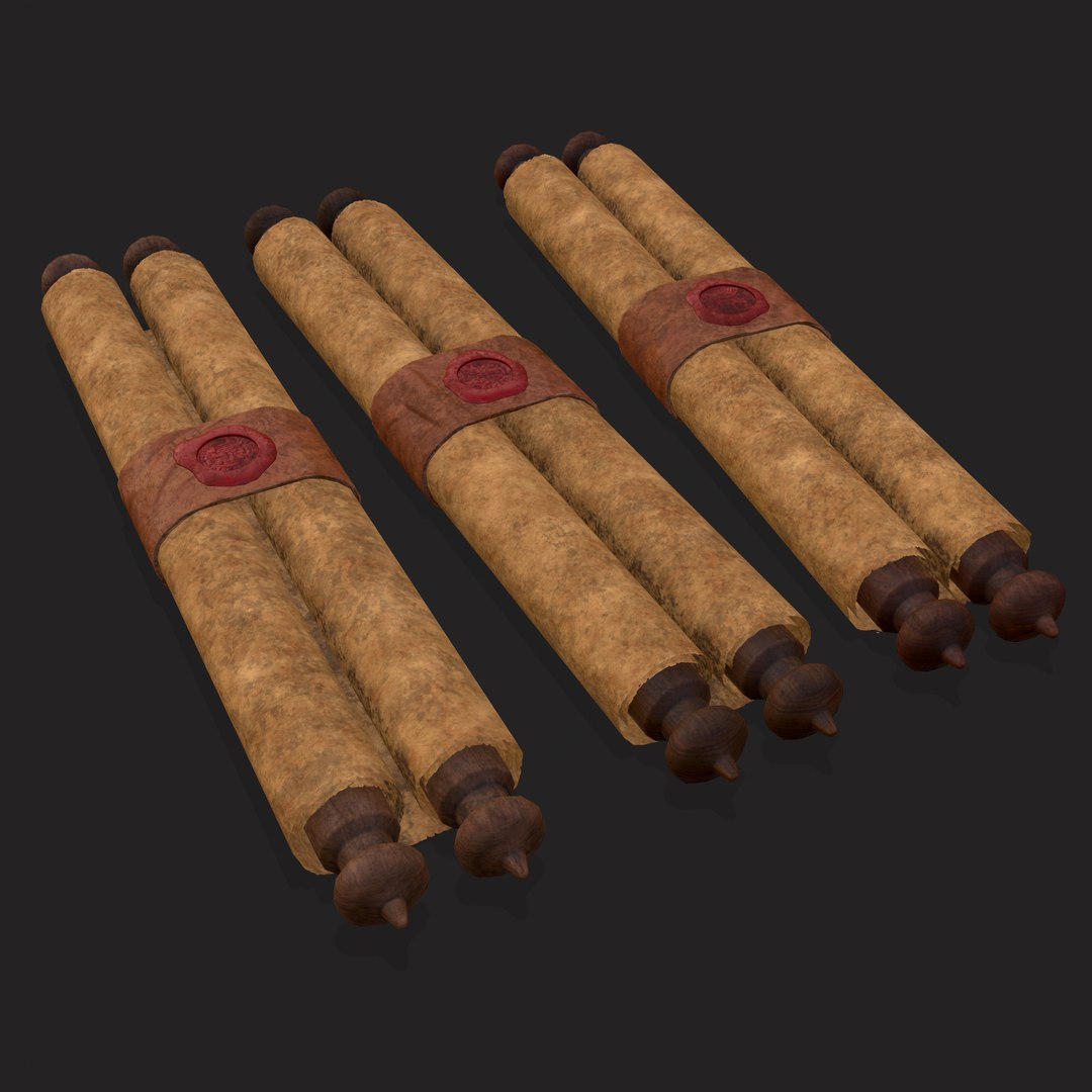 3D Medieval Chronicle Scrolls - TurboSquid 1885139