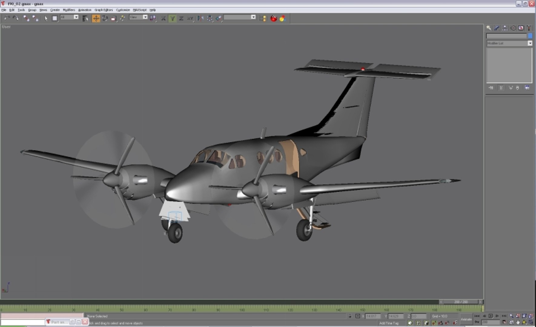 Beechcraft F90 Gmax 3d Max