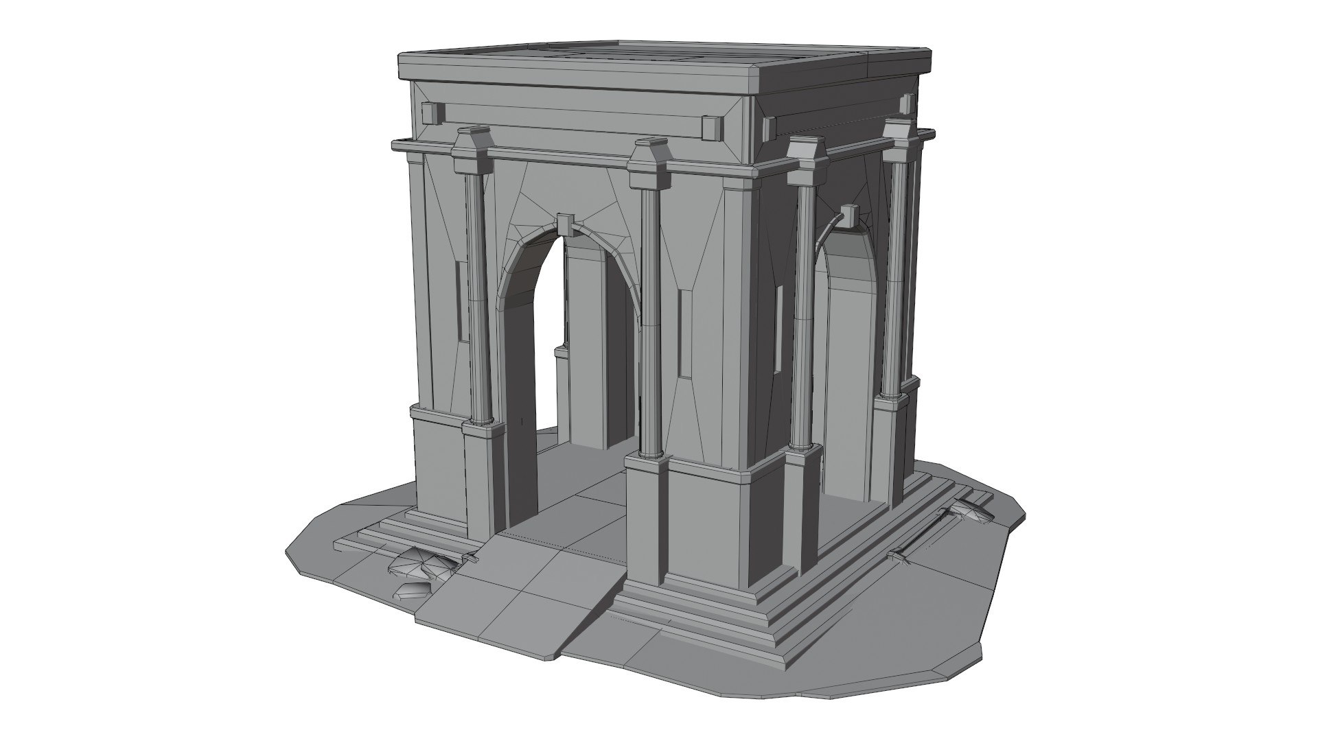 3D roman building - model - TurboSquid 1623217