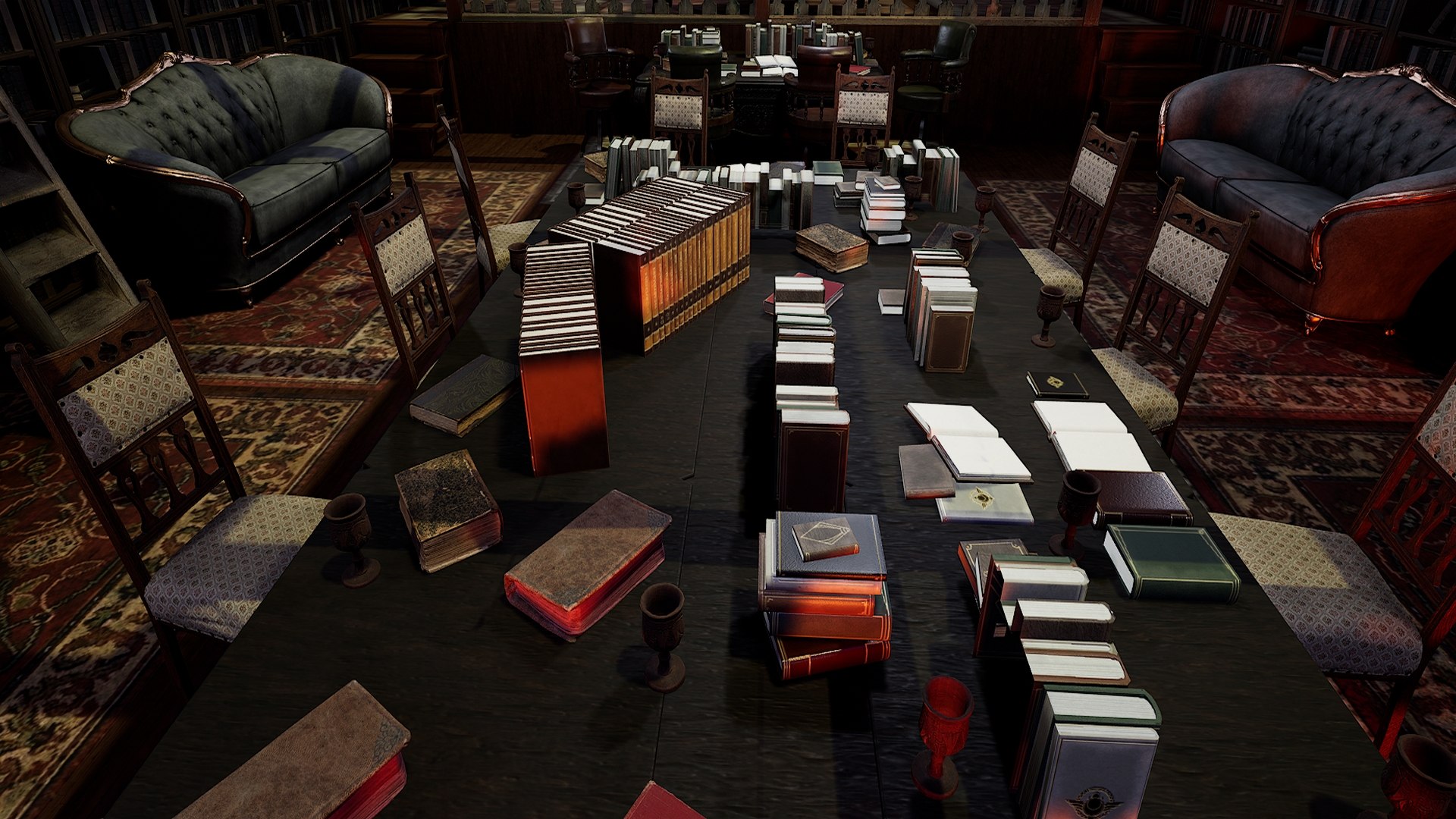 Gothic And Victorian Grand Castle Library 3D - TurboSquid 2375257