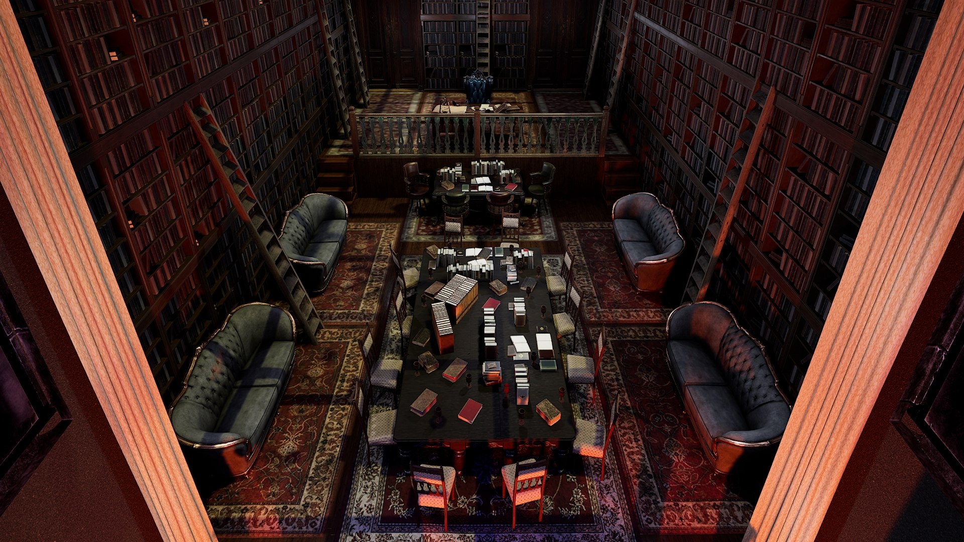 Gothic And Victorian Grand Castle Library 3D - TurboSquid 2375257