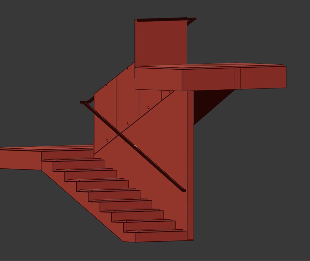 3D Minimalism Staircase Step - TurboSquid 1504462