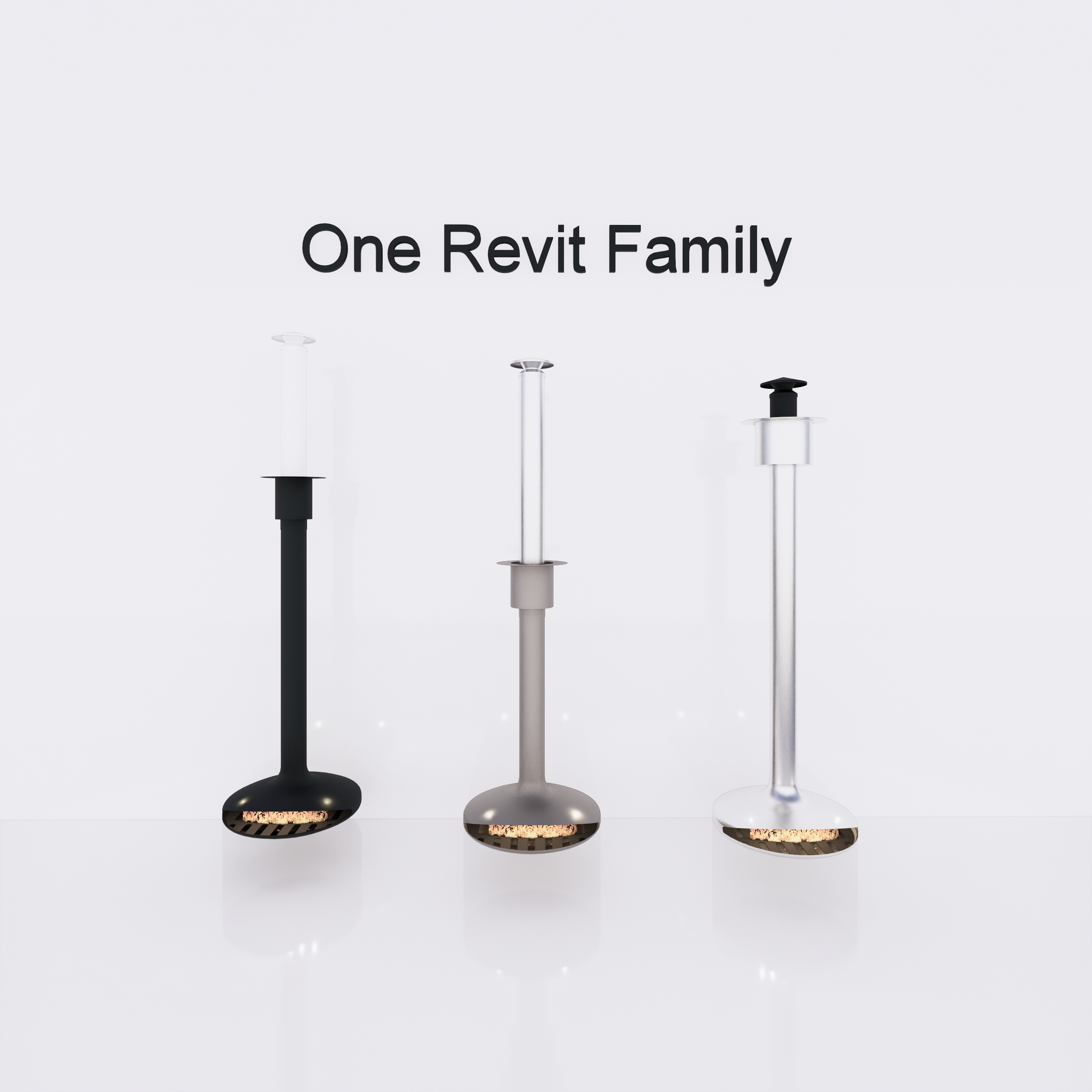 modelo 3d Chimenea - Familia Revit paramétrica completa gratis ...