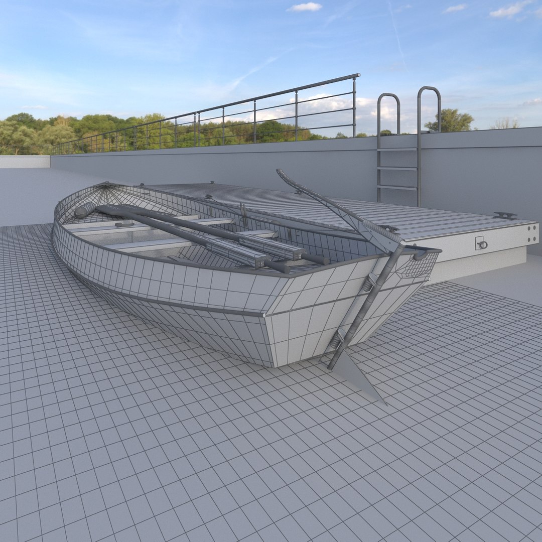 Steel Boat Jetty 3d Max