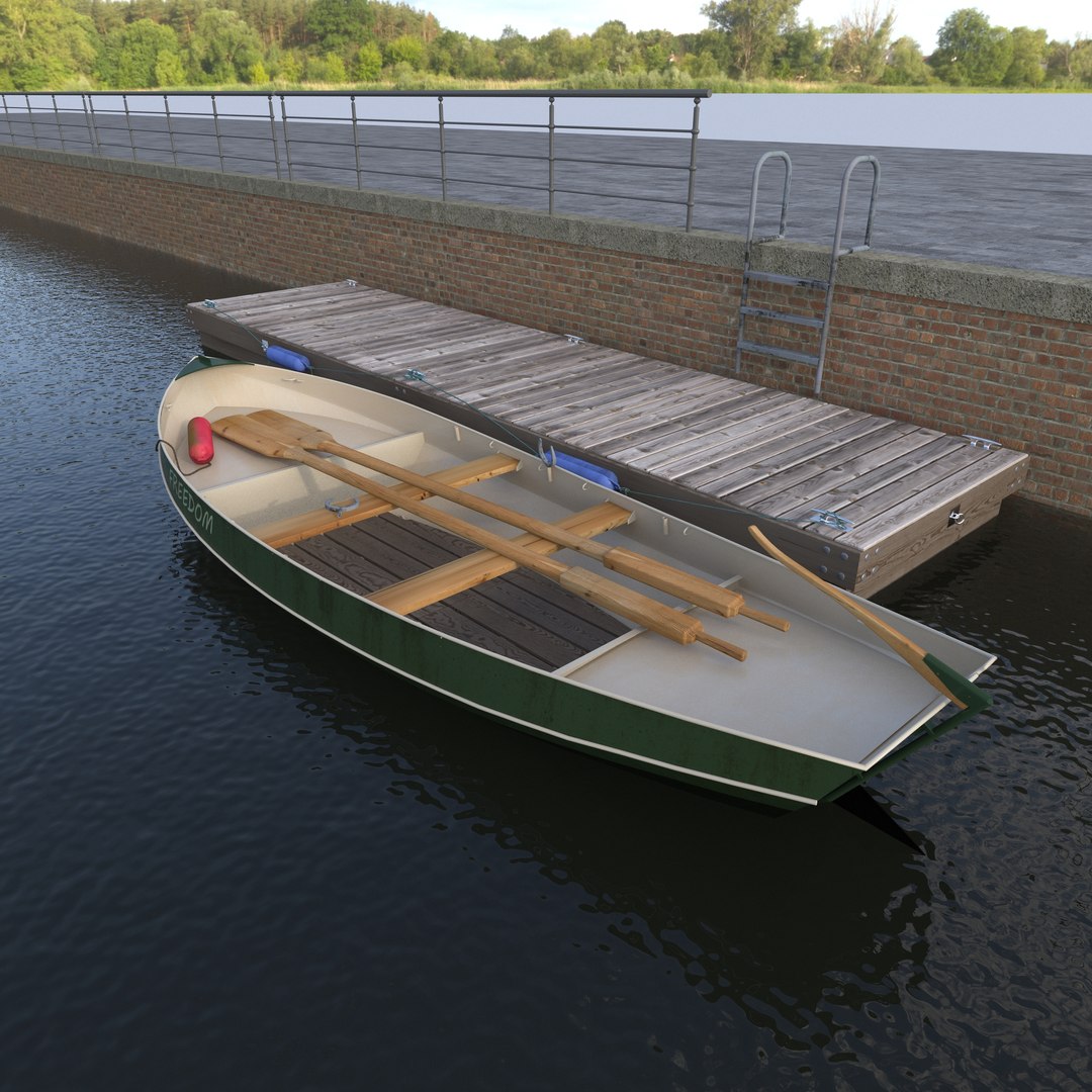 Steel Boat Jetty 3d Max